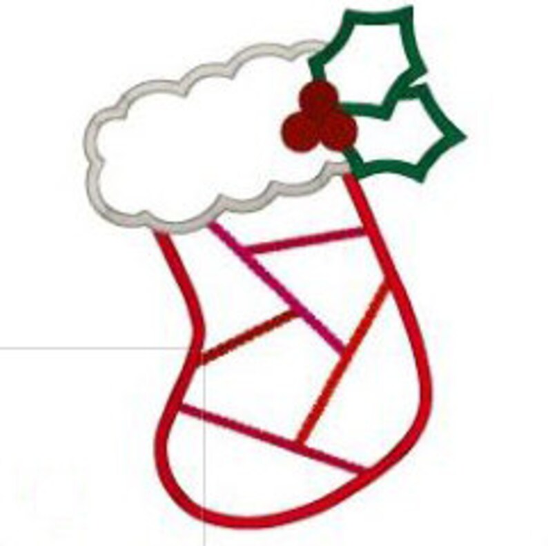 Patchwork Stocking Applique Design for Machine Embroidery - Etsy