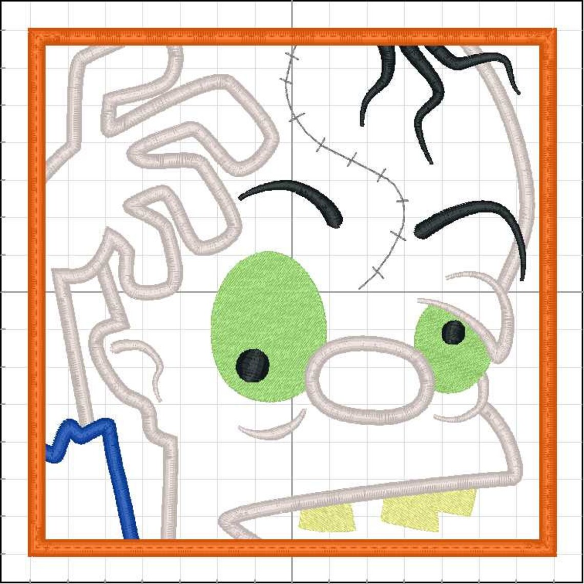 BOX ZOMBIE Applique Design for Machine Embroidery | Etsy