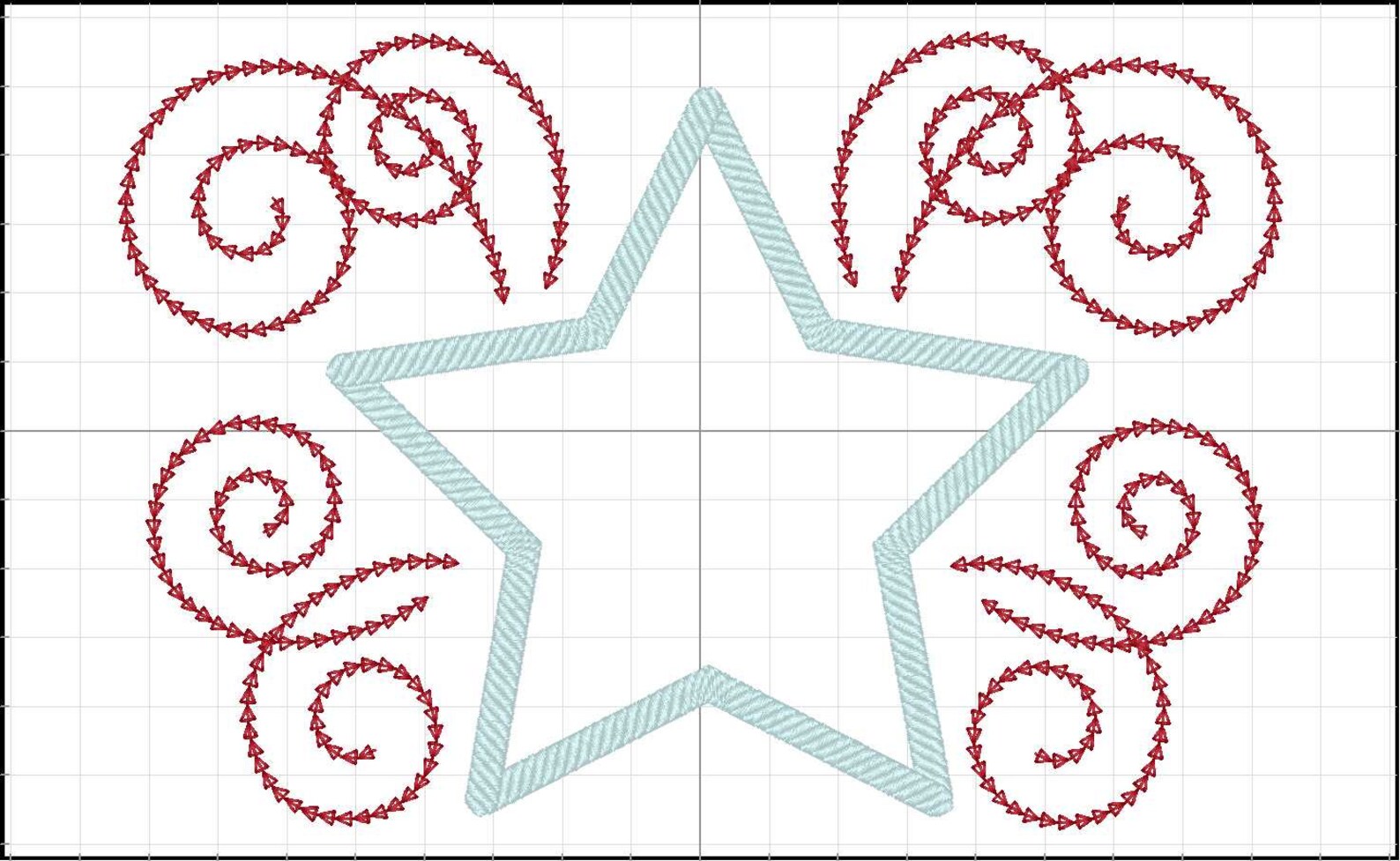 STAR SWIRLS Applique Embroidery Design for Machine Embroidery - Etsy