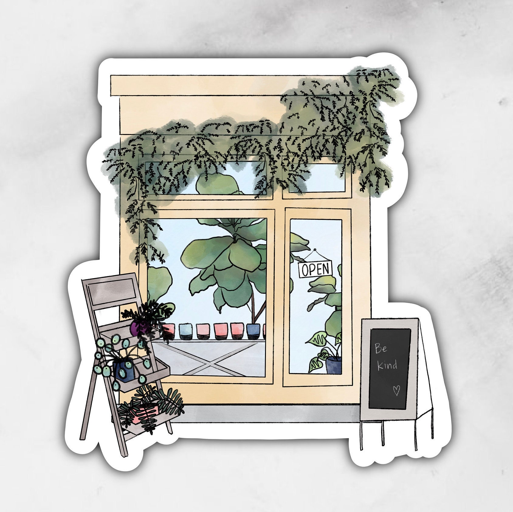 Flower Shop | Sticker - Etsy