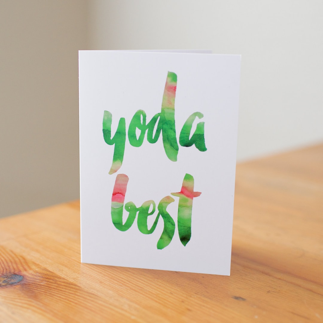 Yoda Best | Greeting Card - Etsy