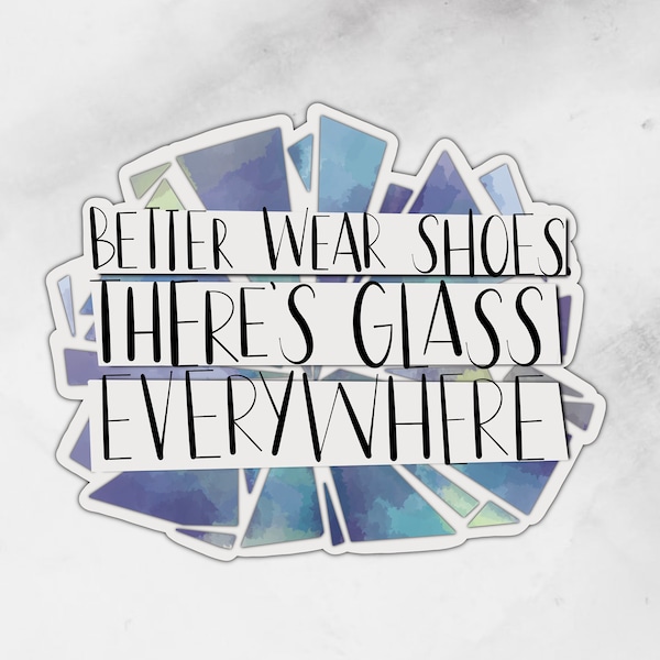 Shattered Glass Sticker - Etsy