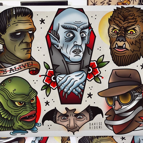 Classic Horror Flash Sheet - Etsy