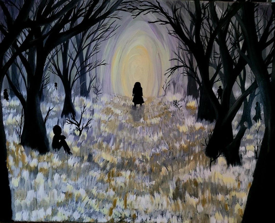 Seclusion - Original Acrylic Glow-in-the-dark Painting - Etsy