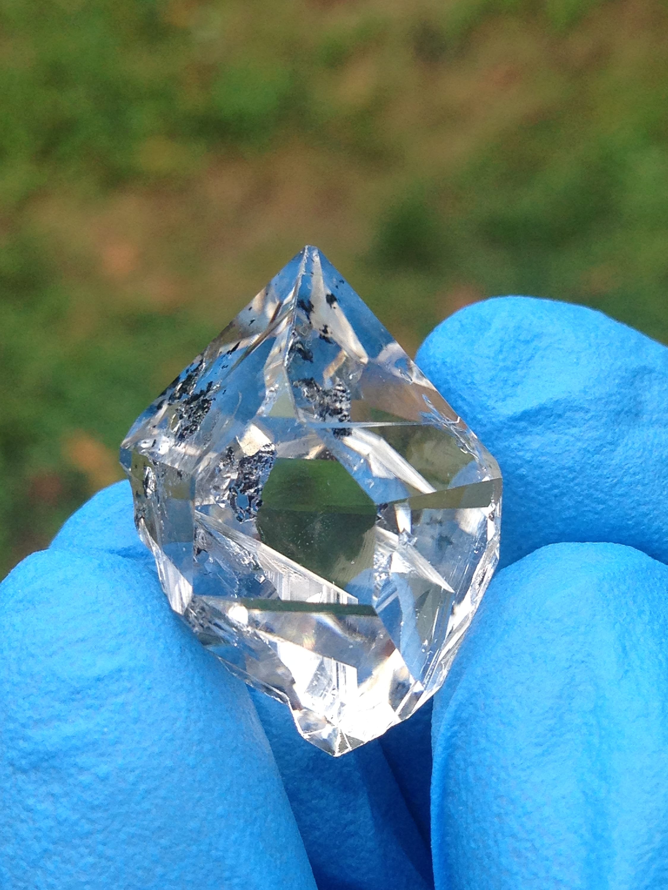 AAA Grade Herkimer Diamond Crystal w/ Isis Face Starbrary Etching Left ...