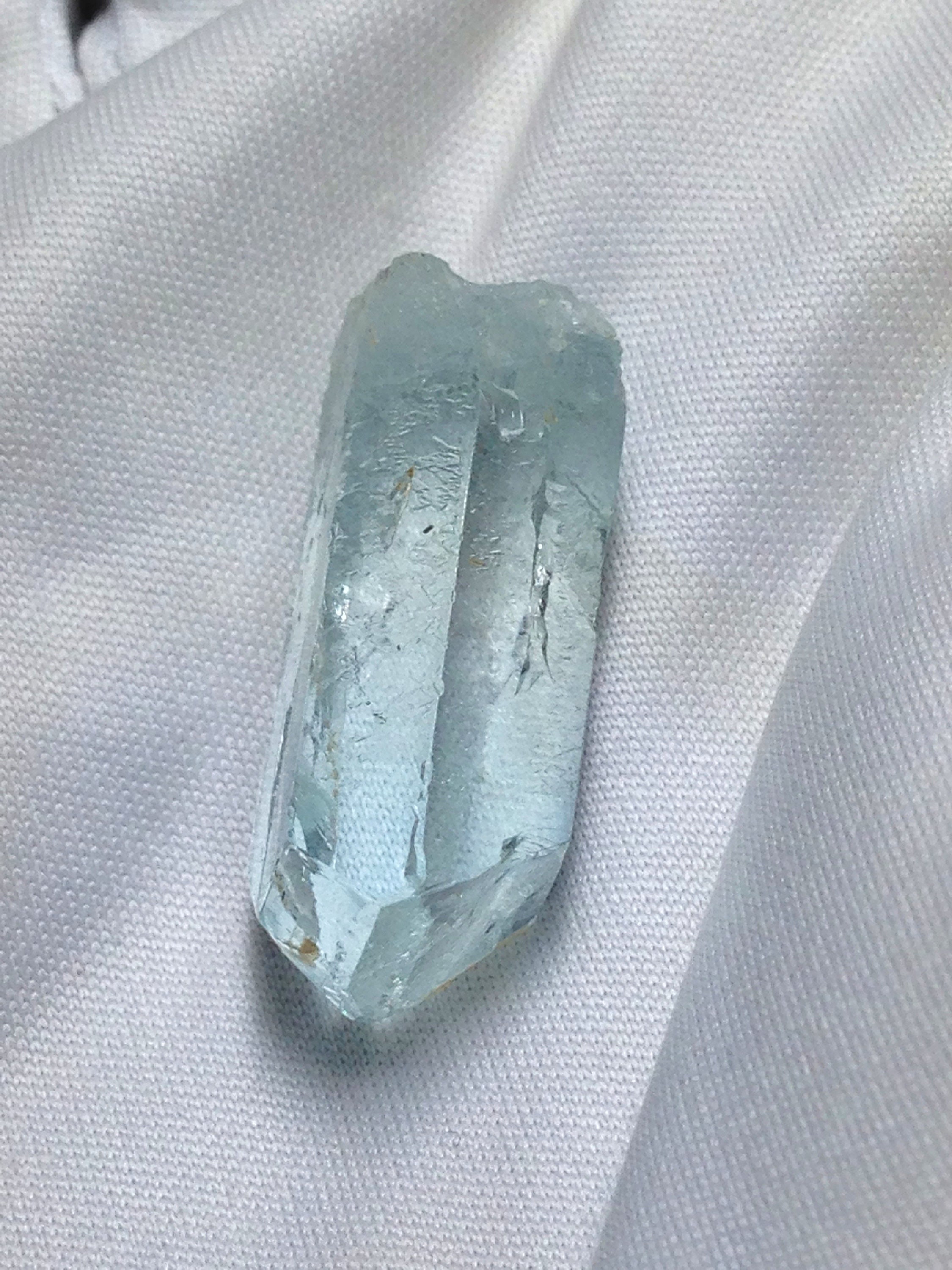 Facet Grade Aquamarine Crystal from Skardu Pakistan -Uniquely Etched w ...