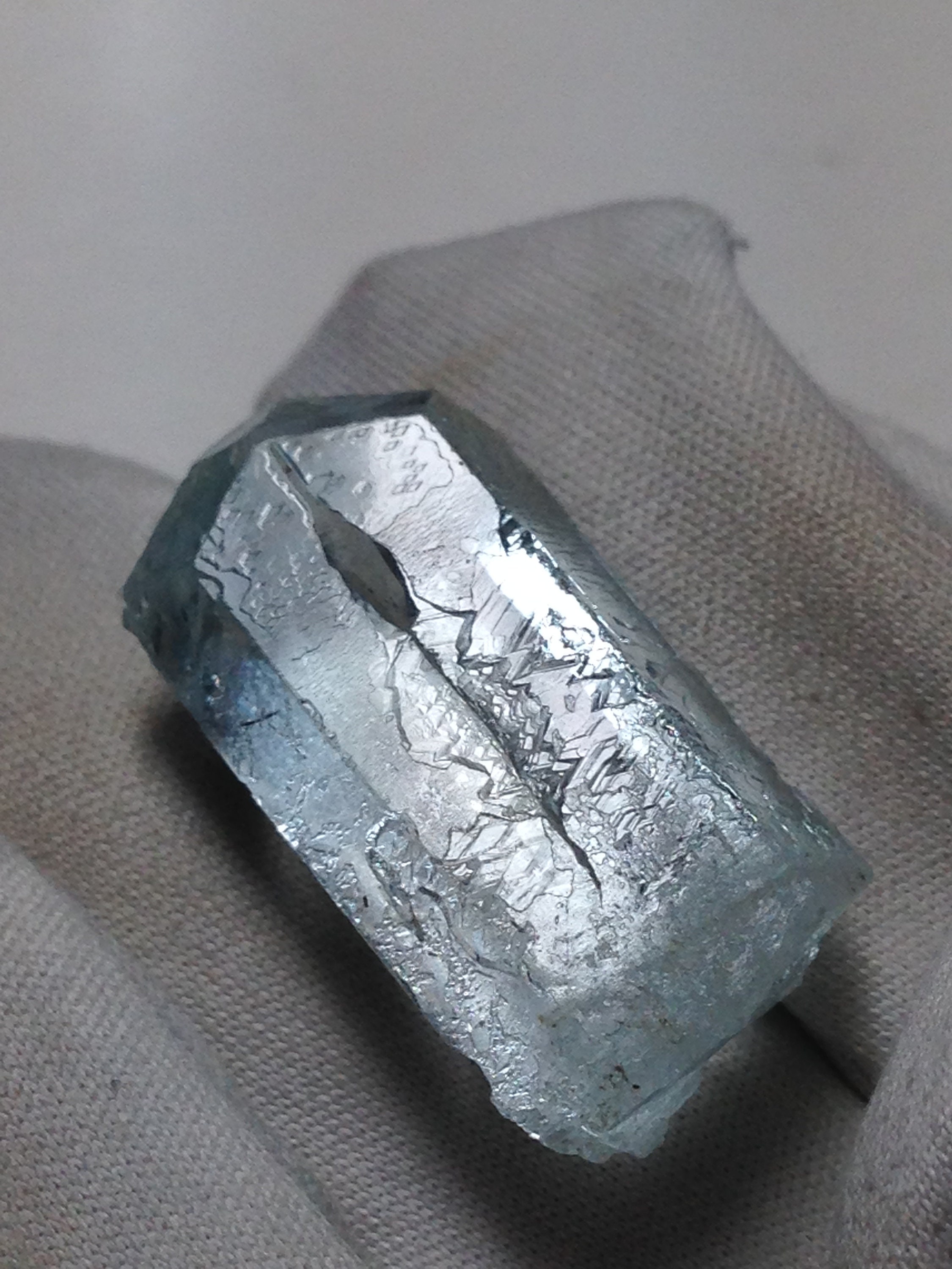 Facet Grade Aquamarine Crystal from Skardu Pakistan -Uniquely Etched w ...