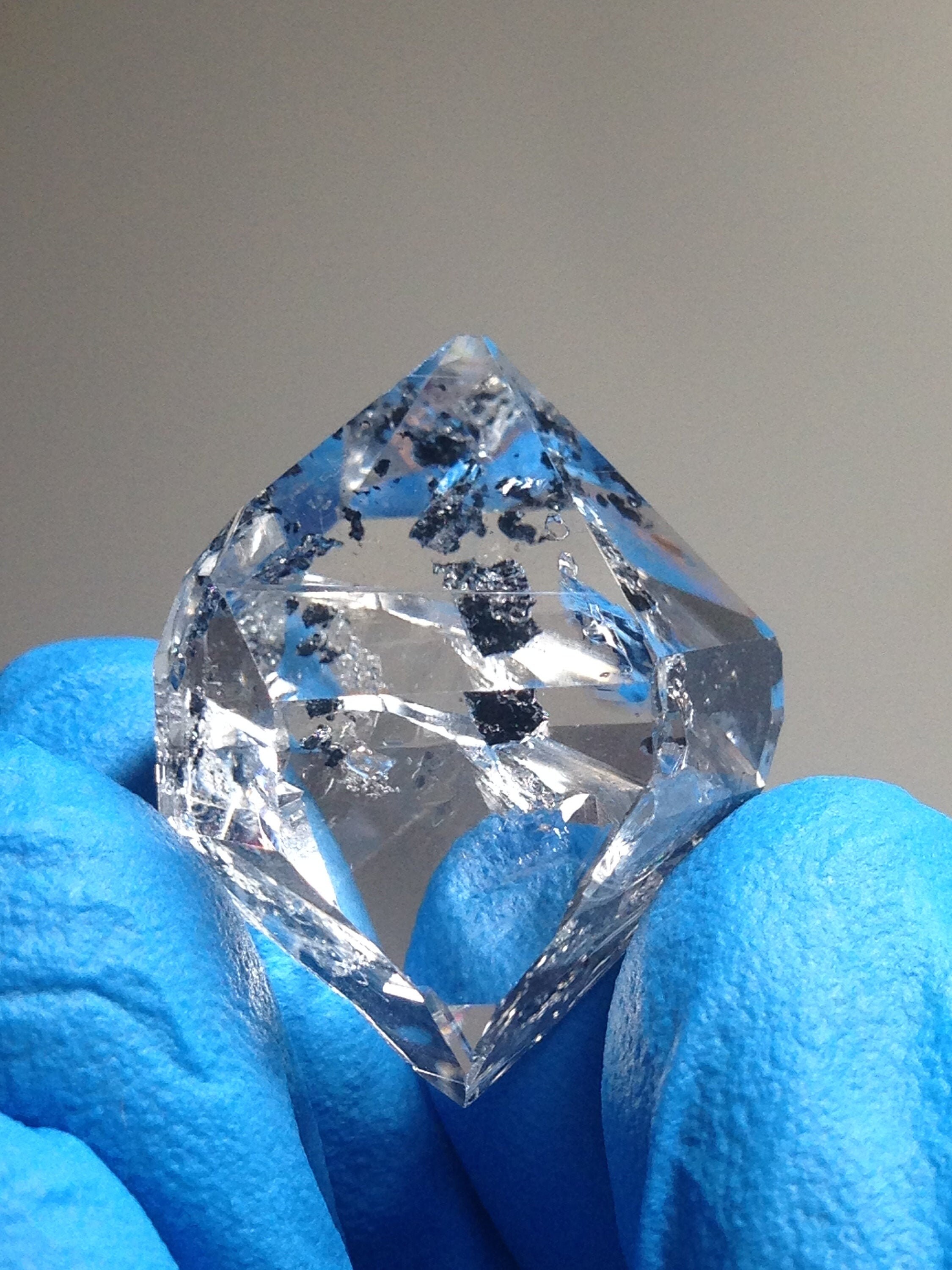 AAA Grade Herkimer Diamond Crystal w/ Isis Face Starbrary Etching Left ...