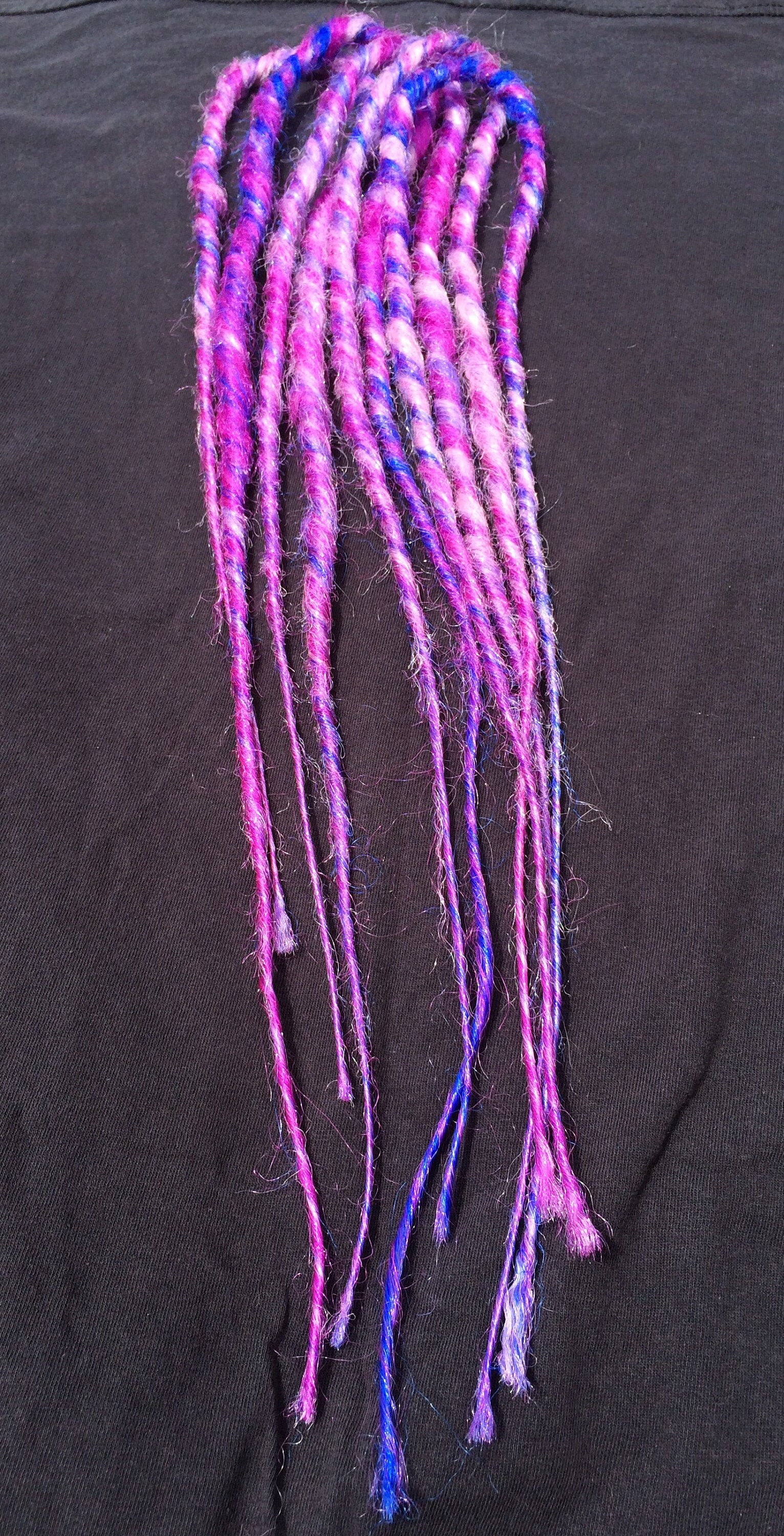 READY To SHIP Synthetic Dreads 5 Double Ended DE Natural Twisted Blue ...