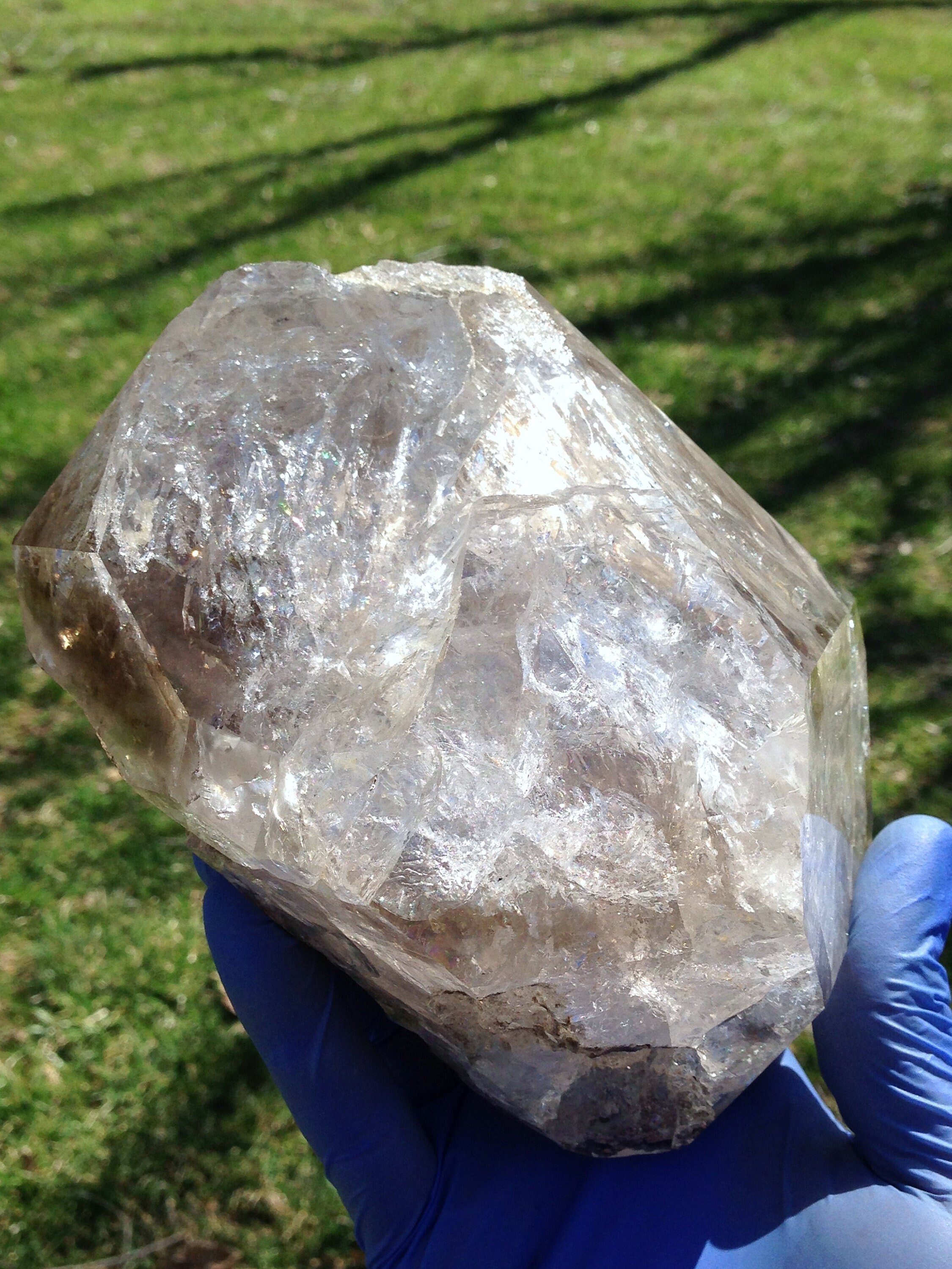 Huge Herkimer Diamond EARTHKEEPER Crystal w/ Raised Trigonal Record ...