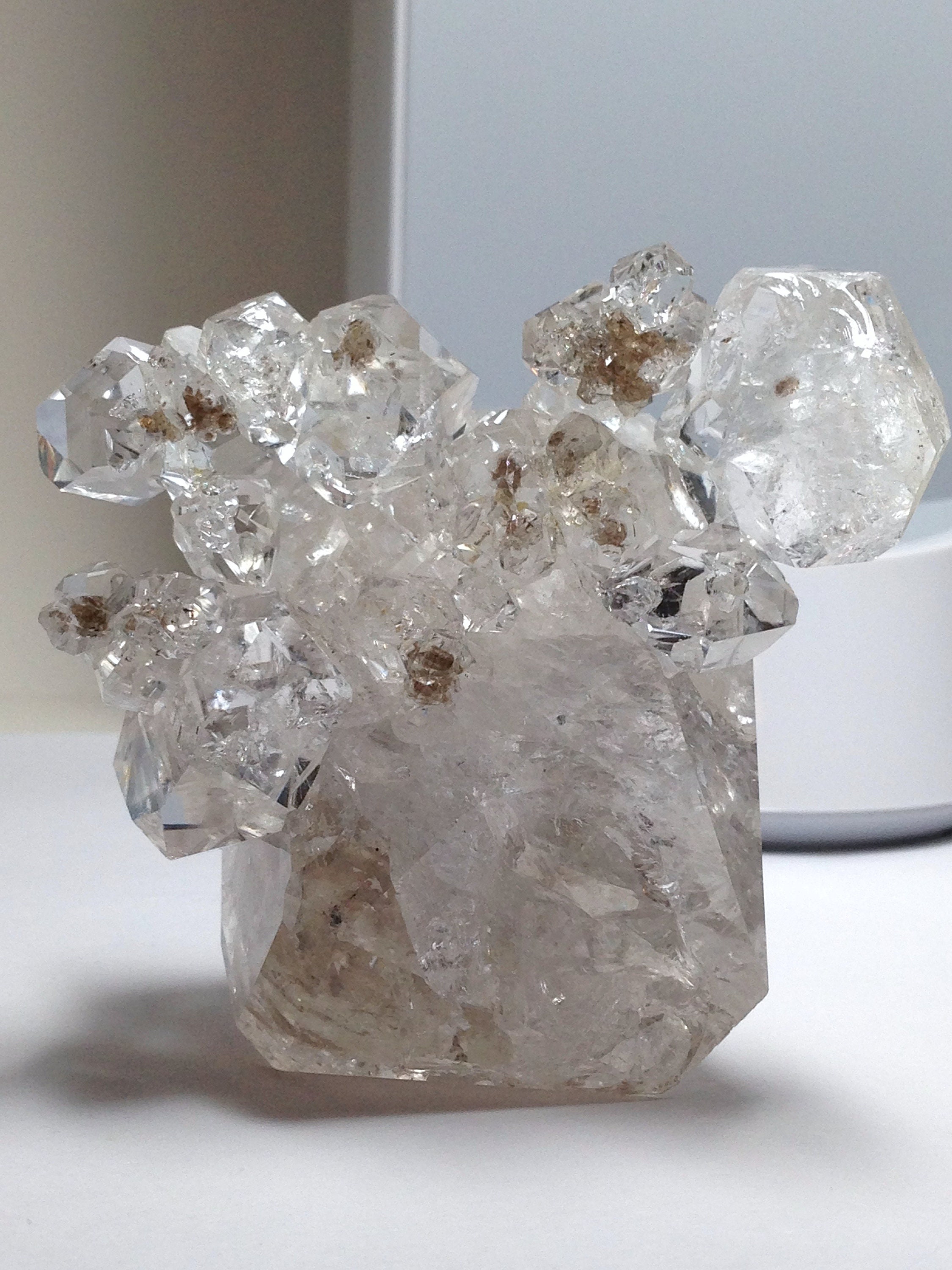 Museum Quality Herkimer Diamond w/ Crystal Cluster Arch - 20 Crystals ...
