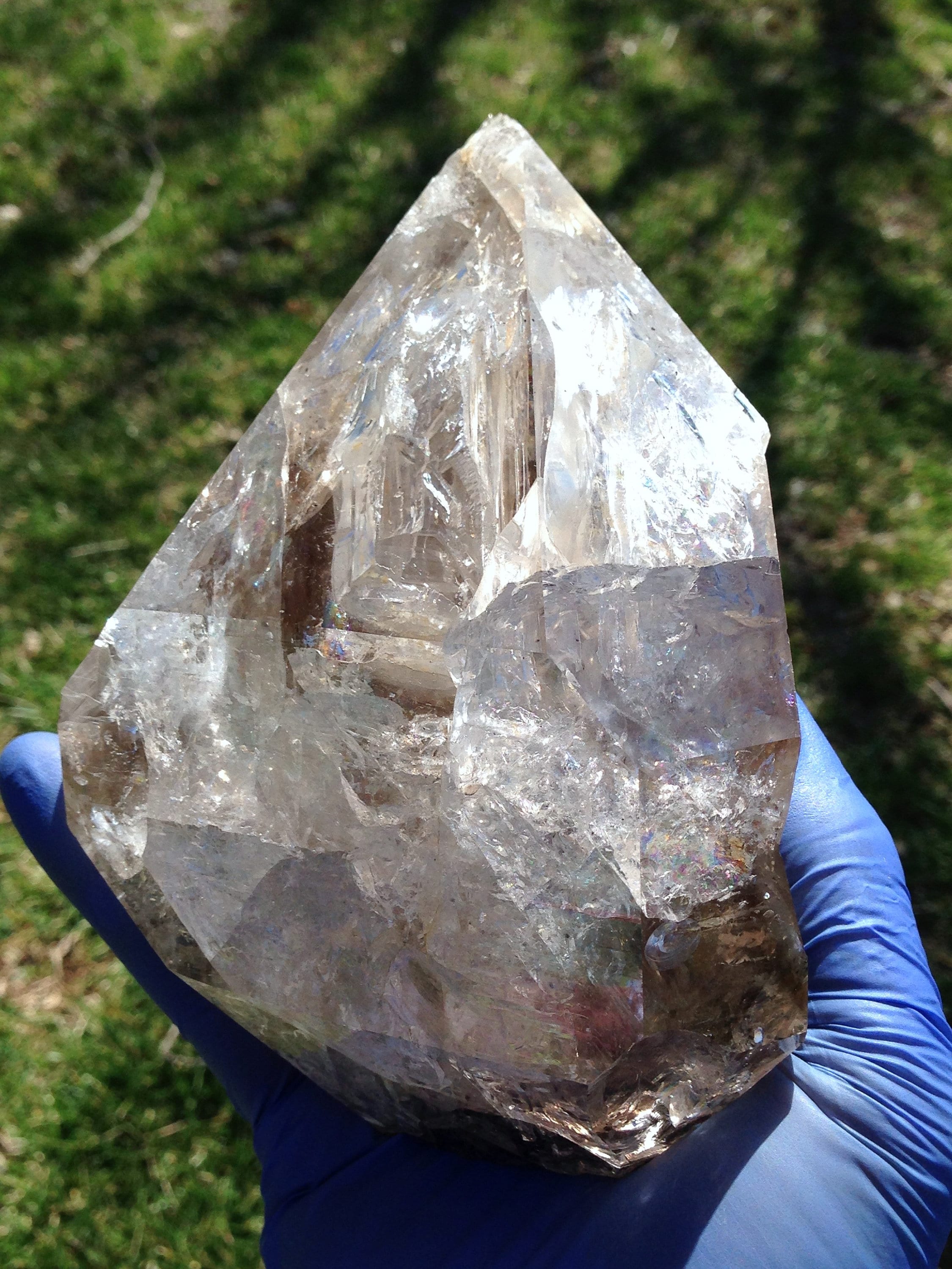 Huge Herkimer Diamond EARTHKEEPER Crystal w/ Raised Trigonal Record ...