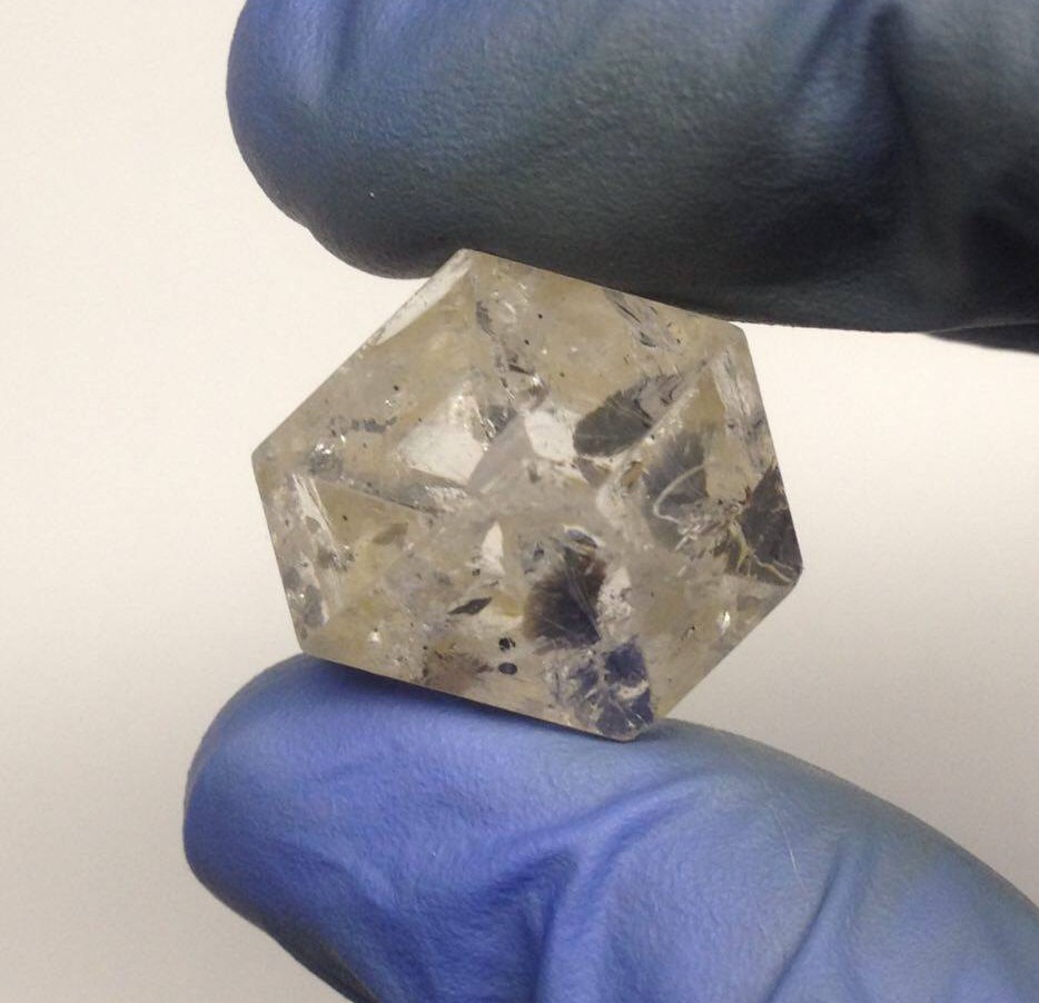 Big 86ct Raw Herkimer Diamond Scepter w/ Moving ENHYDRO Bubble Shiny ...