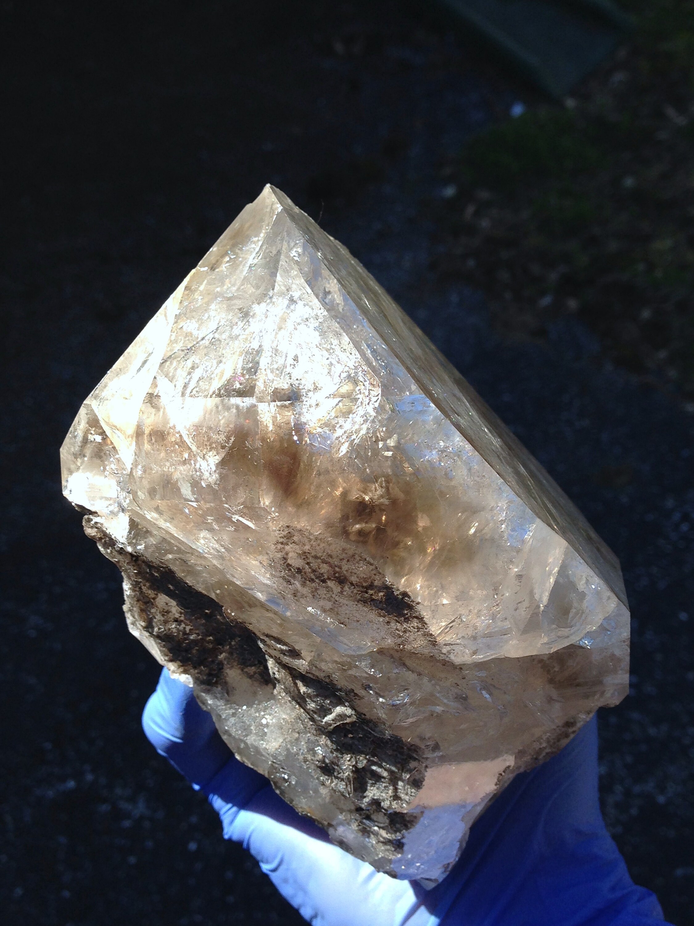 Huge Herkimer Diamond EARTHKEEPER Crystal w/ Raised Trigonal Record ...
