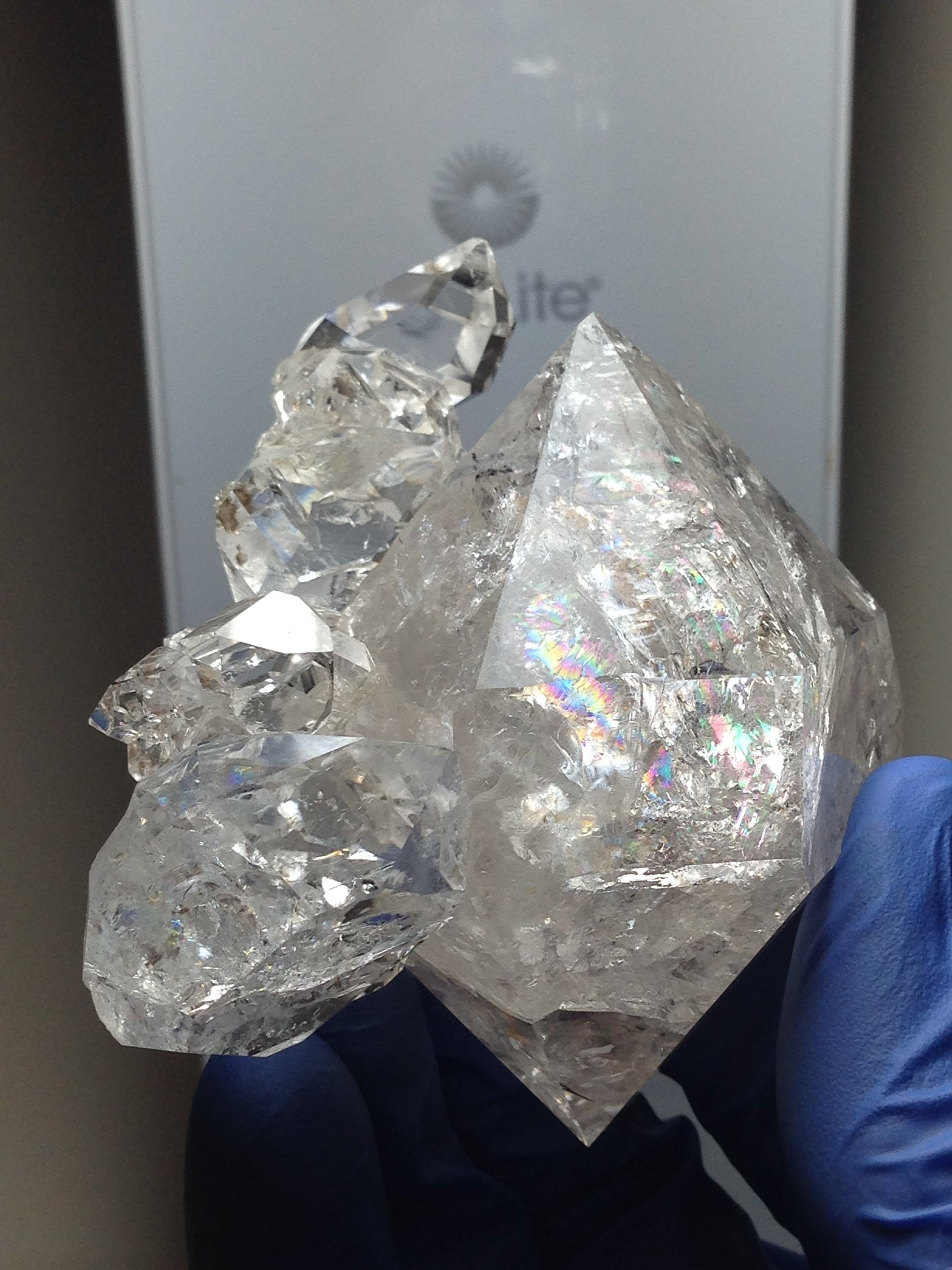 Museum Quality Herkimer Diamond w/ Crystal Cluster Arch - 20 Crystals ...