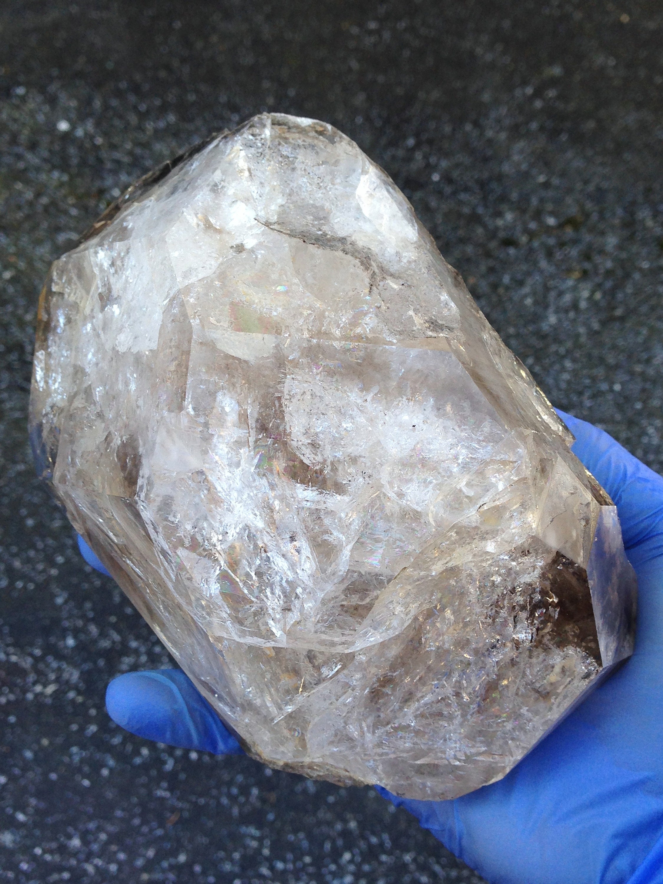 Huge Herkimer Diamond EARTHKEEPER Crystal w/ Raised Trigonal Record ...
