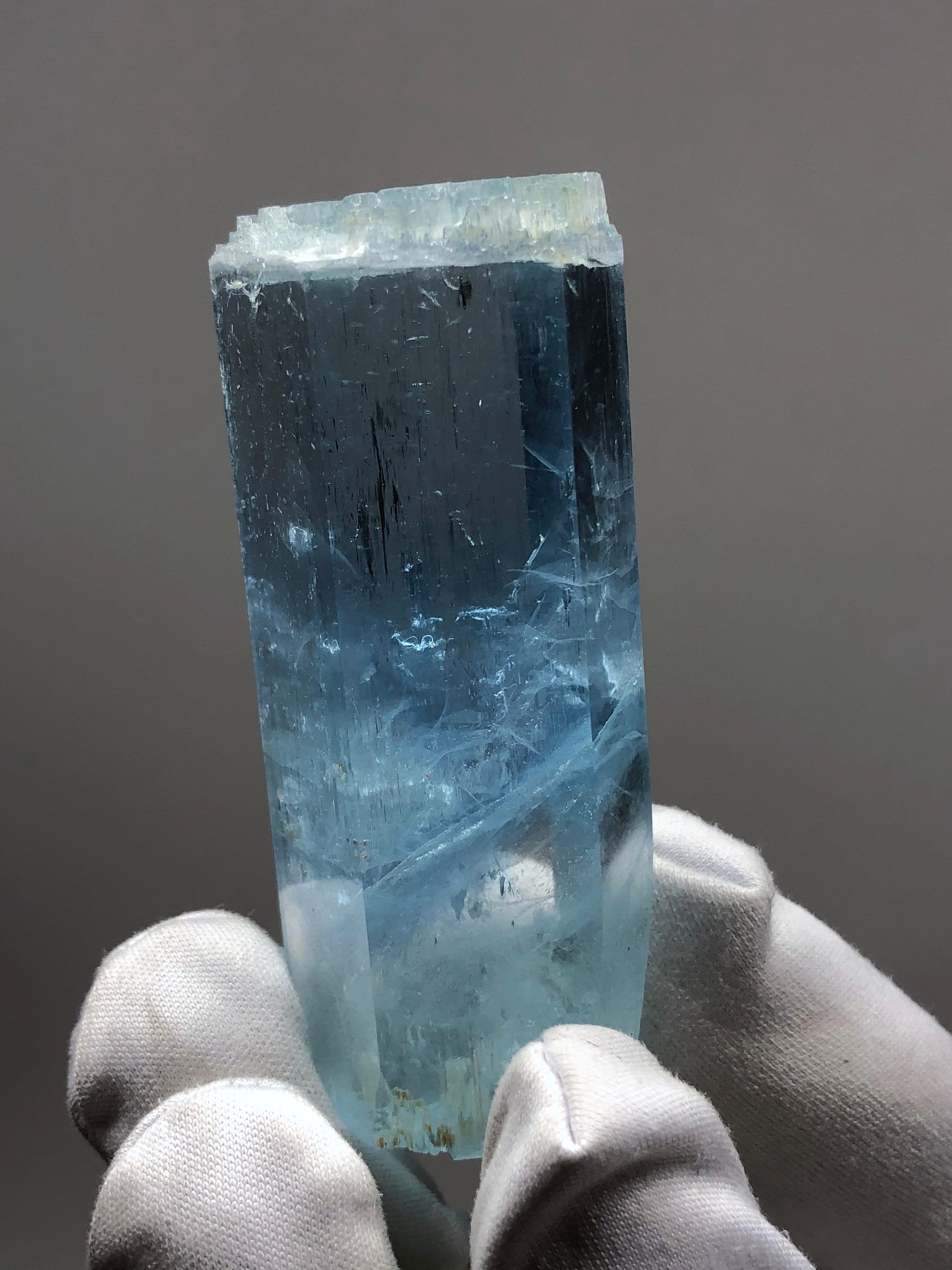 DT Aquamarine Crystal from Taplejung Nepal - Large Doubly Terminated w ...