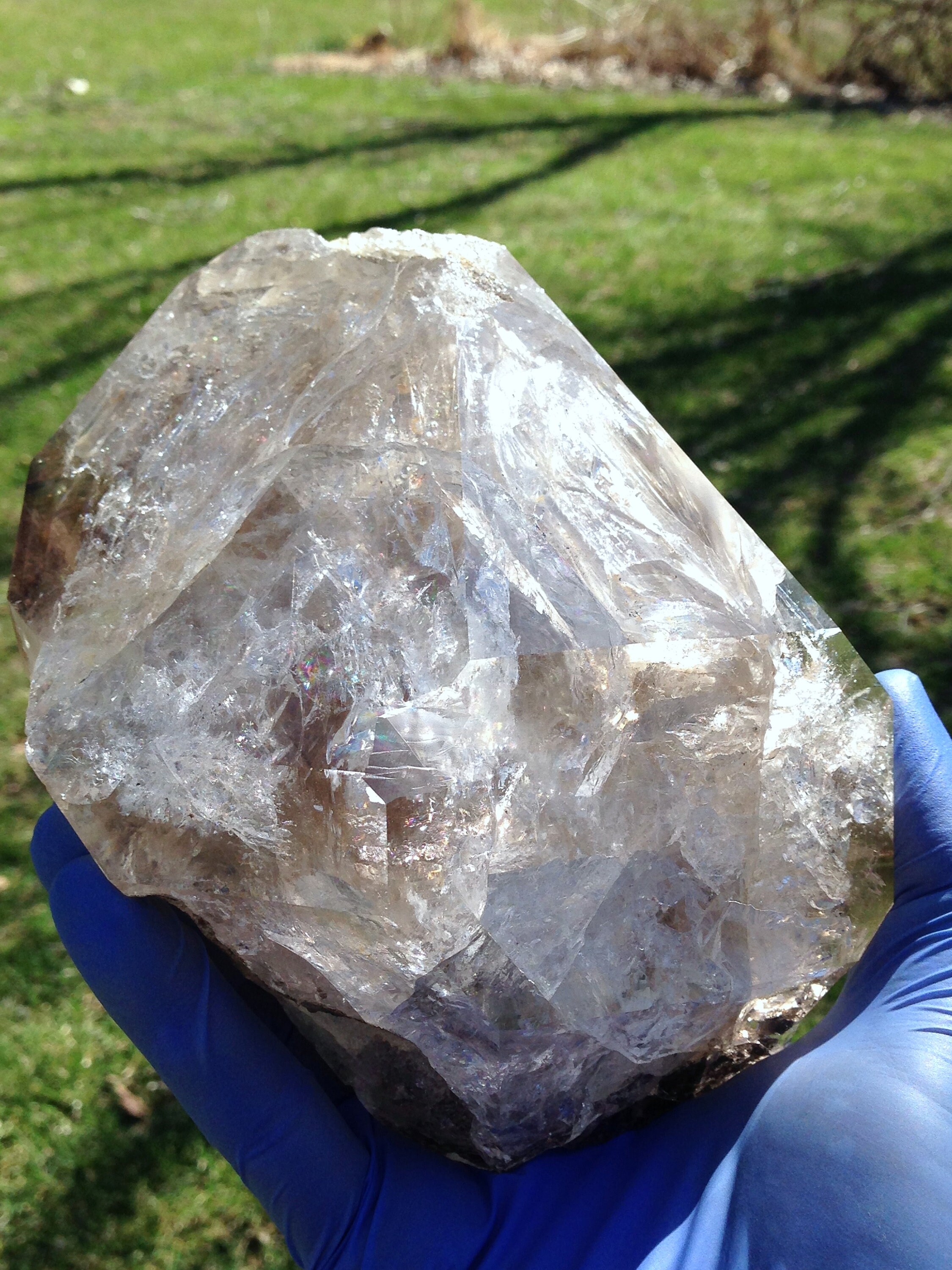 Huge Herkimer Diamond EARTHKEEPER Crystal w/ Raised Trigonal Record ...