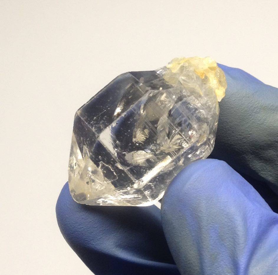 Big 86ct Raw Herkimer Diamond Scepter w/ Moving ENHYDRO Bubble Shiny ...