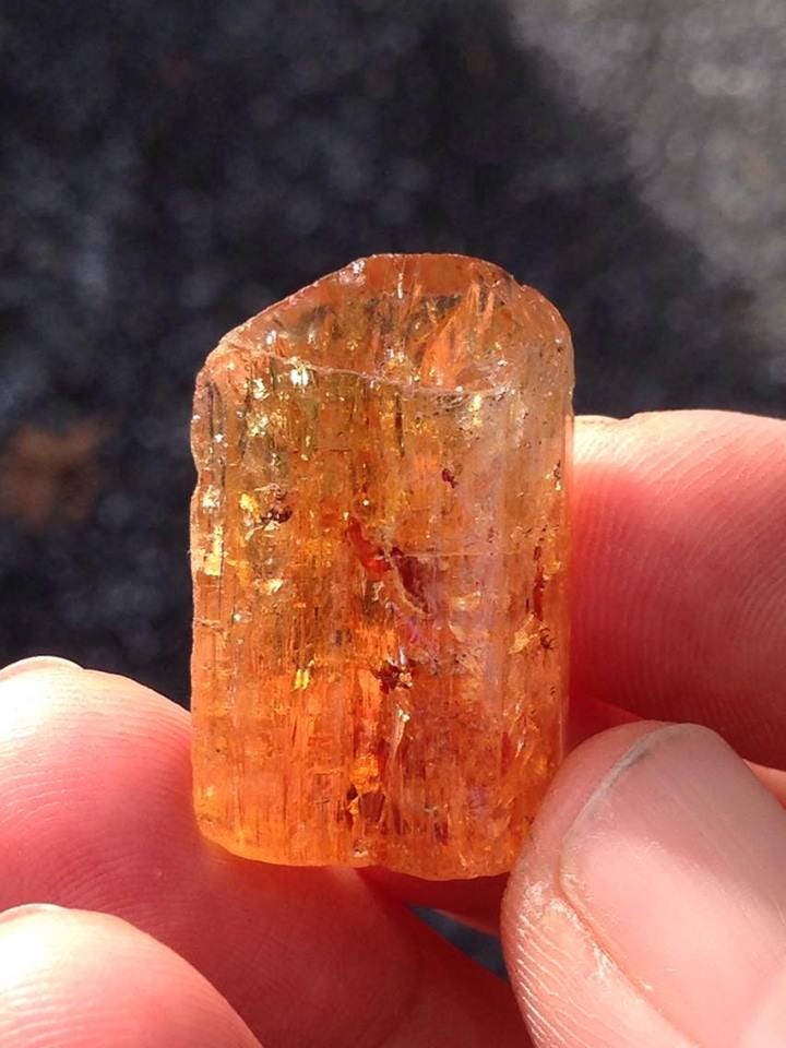 High Quality IMPERIAL Topaz w/ Shimmering Golden Fire Orange Color ...
