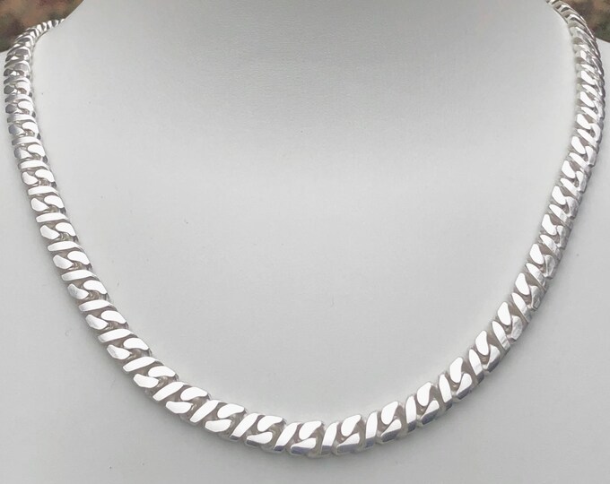 Unique Infinity Cuban Link Chain 100% Solid 925 Sterling Silver * 22 ...