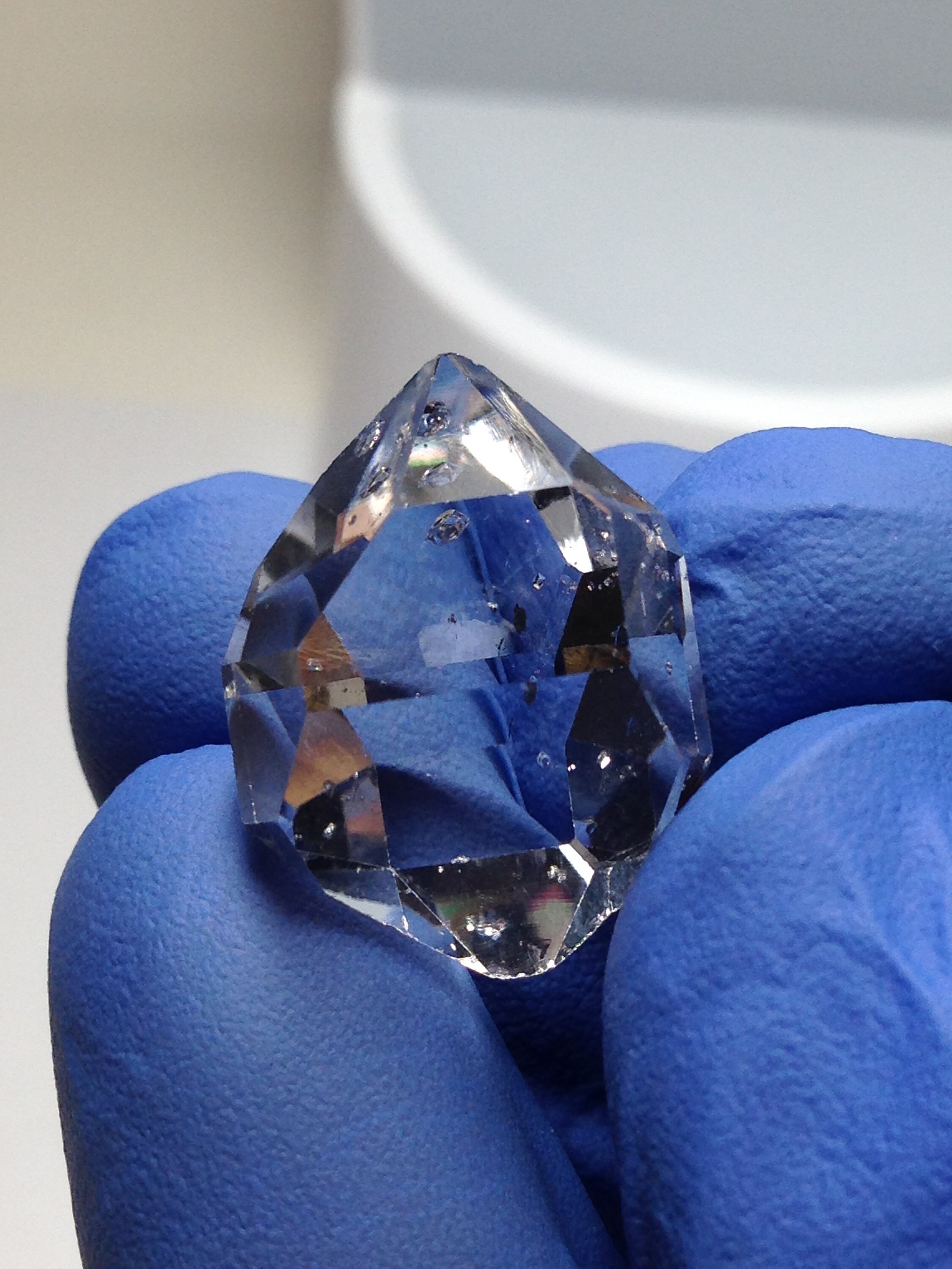 Top Quality Herkimer Diamond Crystal w/ rare 8 Sided Face Left & Right ...
