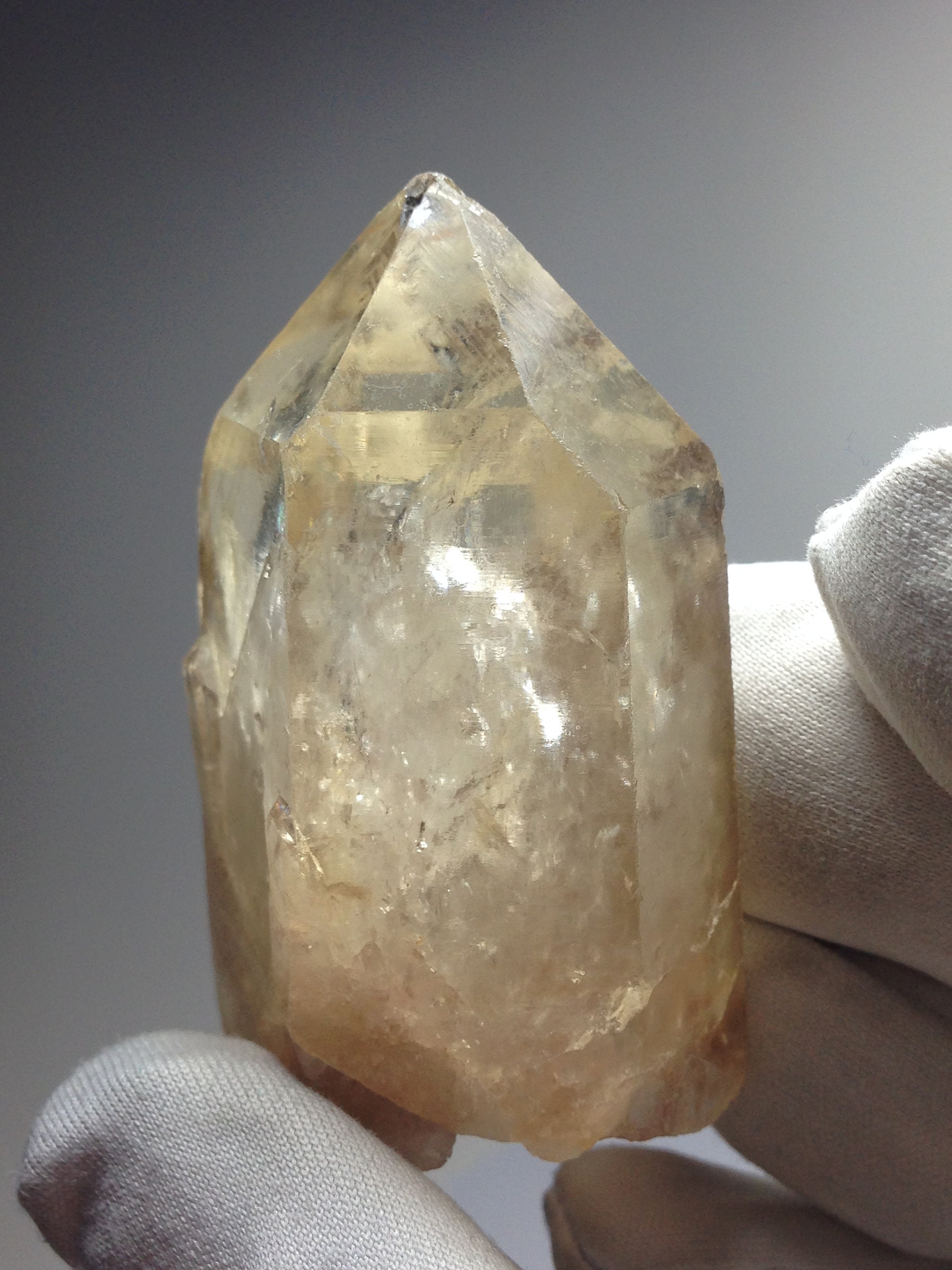 Natural Citrine Crystal w/ Isis Face & Devic Temple inclusions rehealed ...