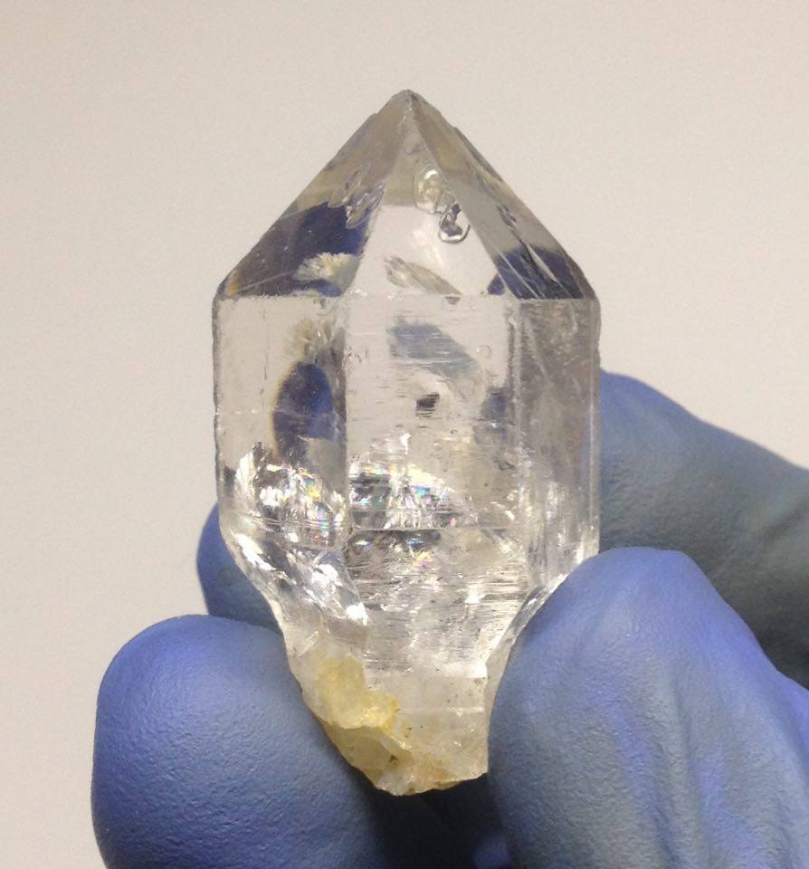 Big 86ct Raw Herkimer Diamond Scepter w/ Moving ENHYDRO Bubble Shiny ...