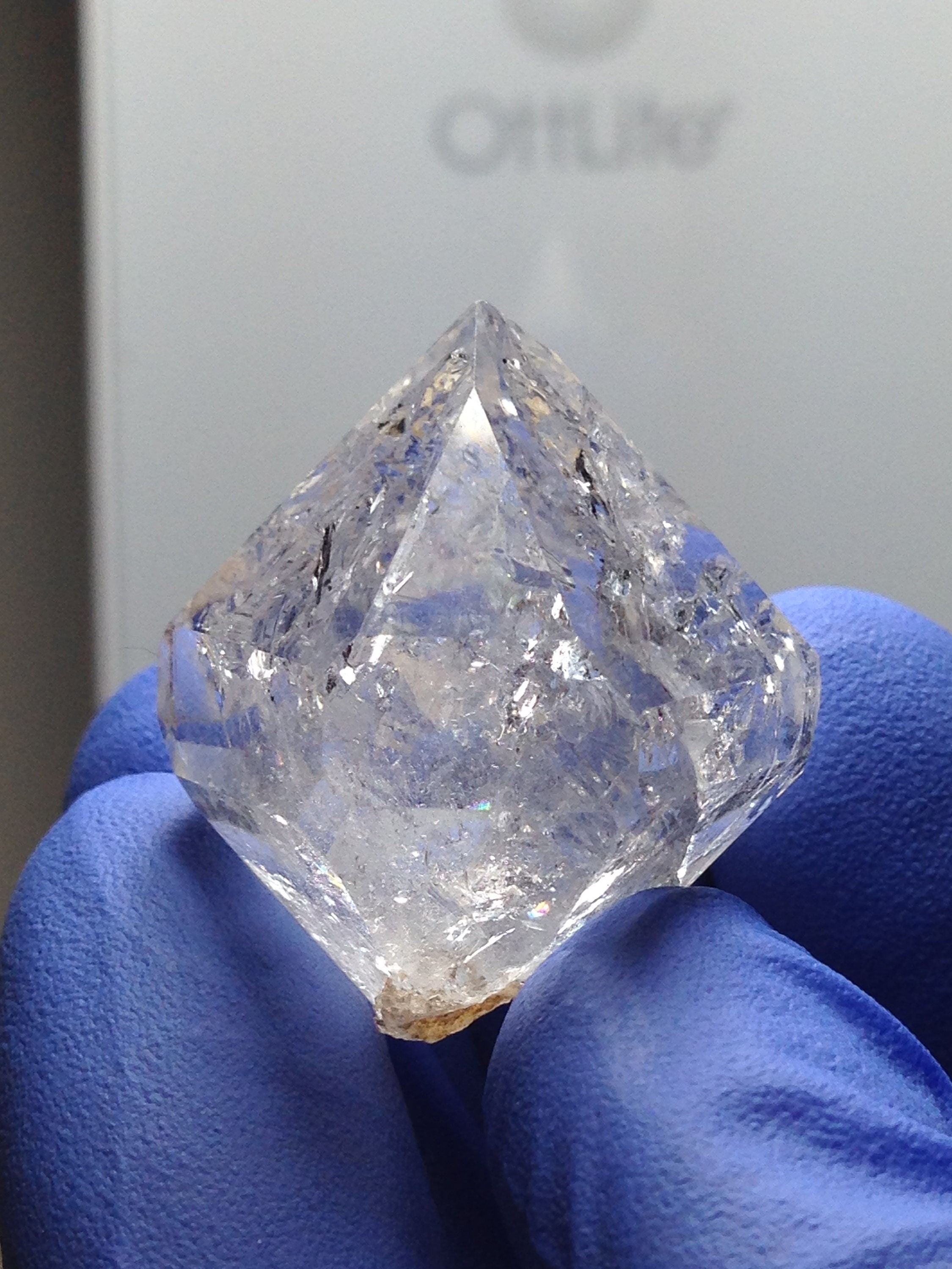 Devic Temple Herkimer Diamond Generator Crystal w/ Rare Moving Calcite ...