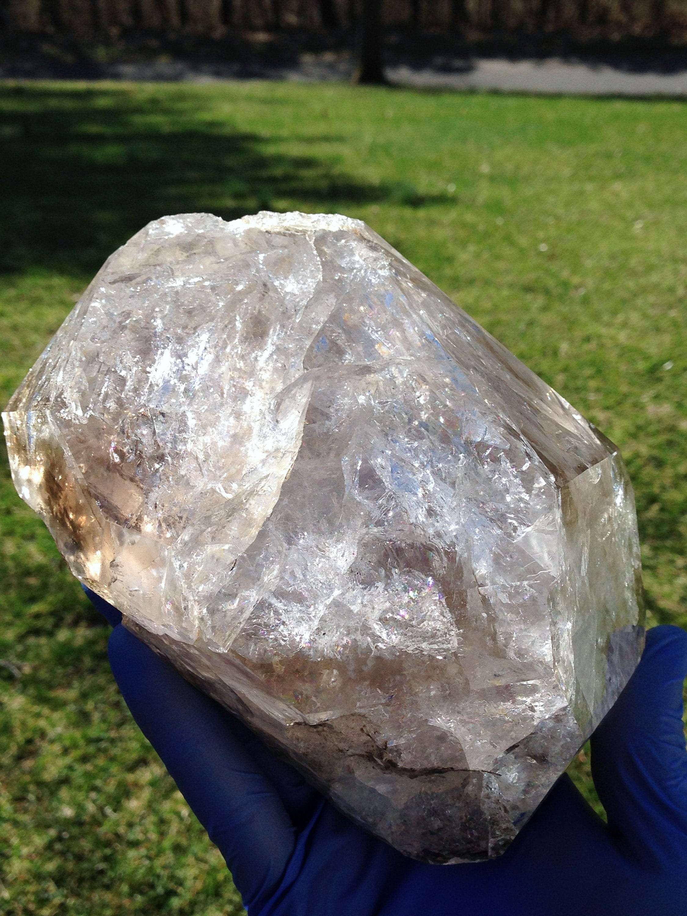 Huge Herkimer Diamond EARTHKEEPER Crystal w/ Raised Trigonal Record ...