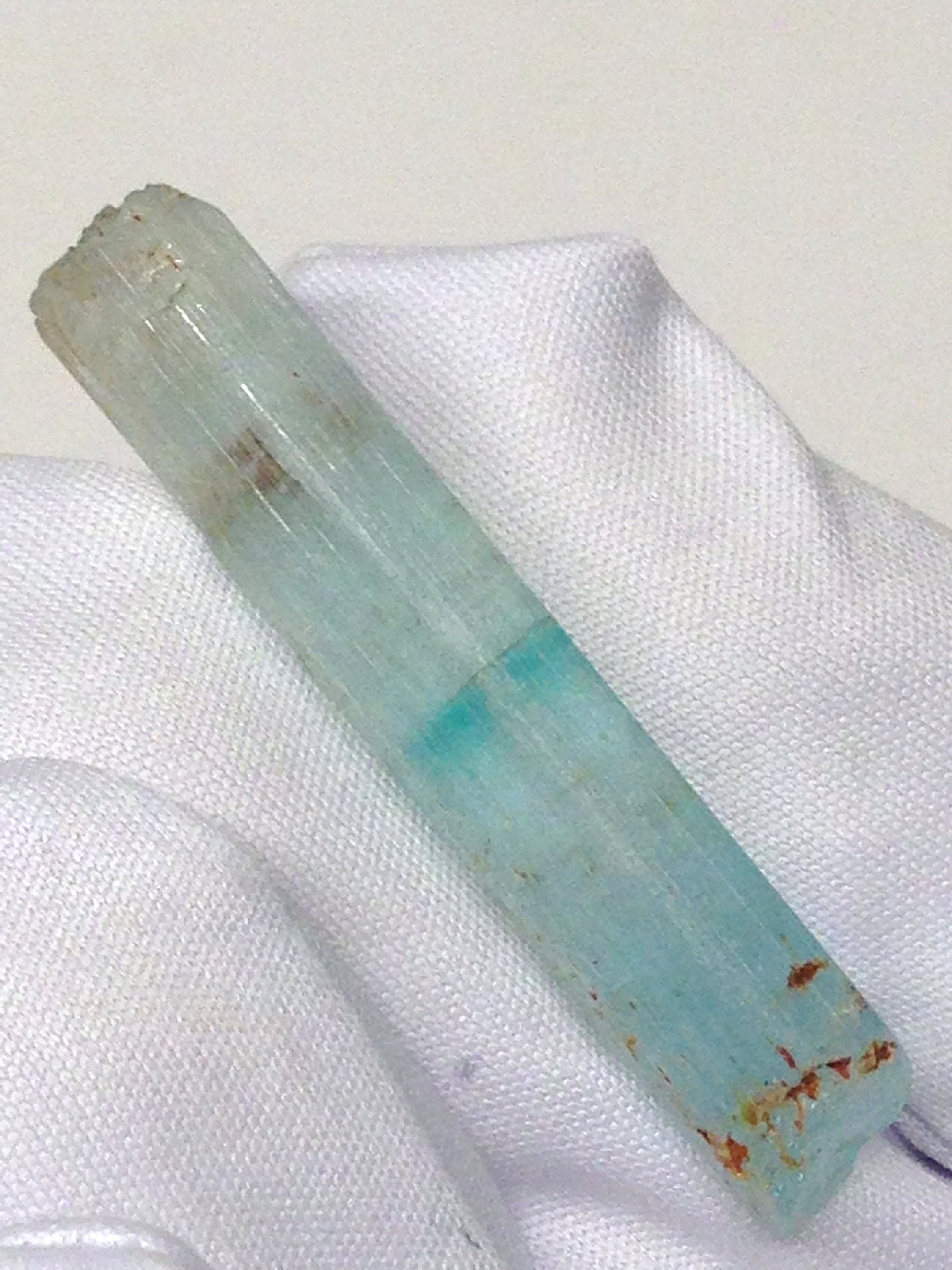 RARE Multitonal Blue Aquamarine w/ EMERALD Vivid Chromium Stripe ...