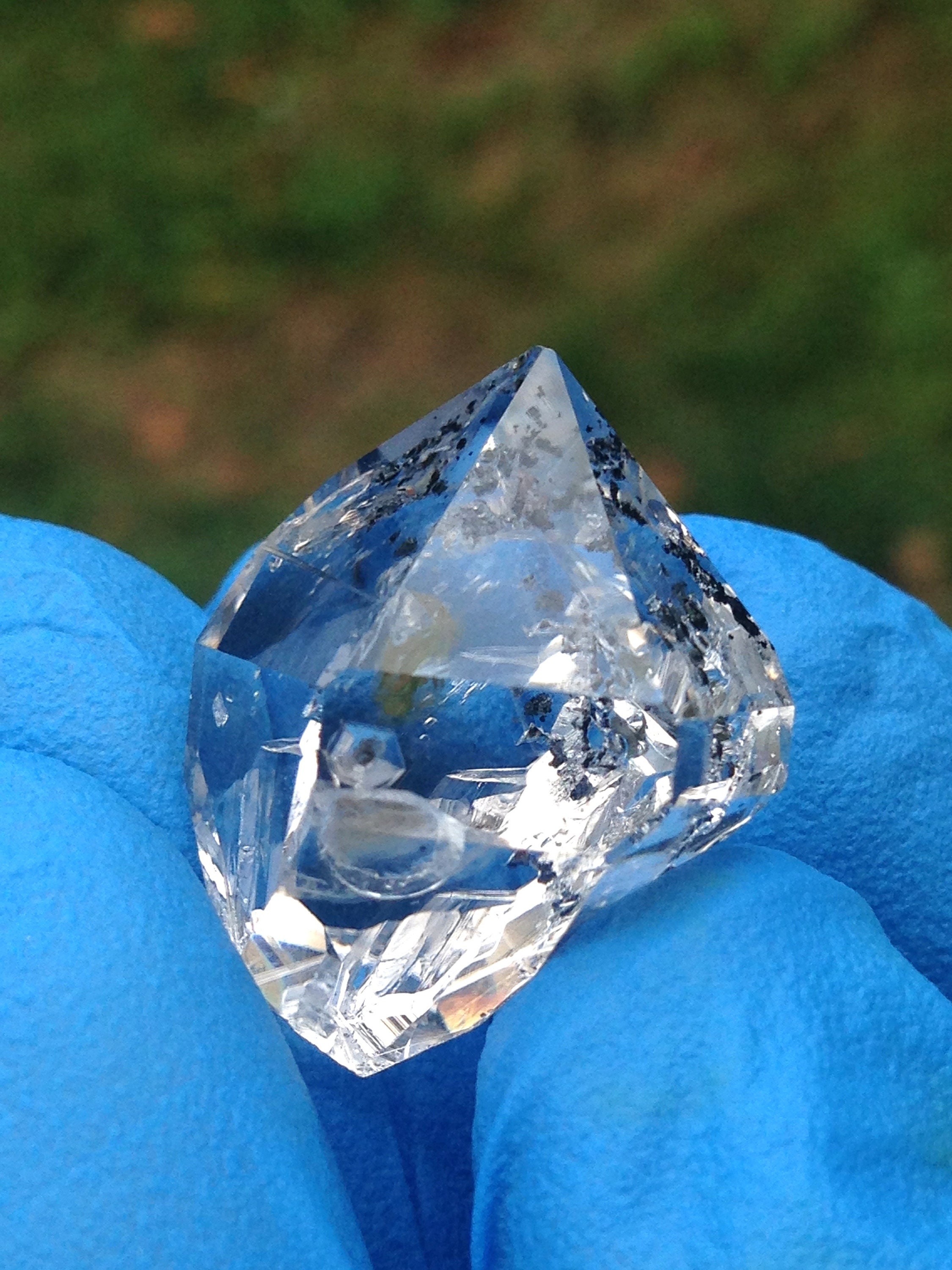 AAA Grade Herkimer Diamond Crystal w/ Isis Face Starbrary Etching Left ...