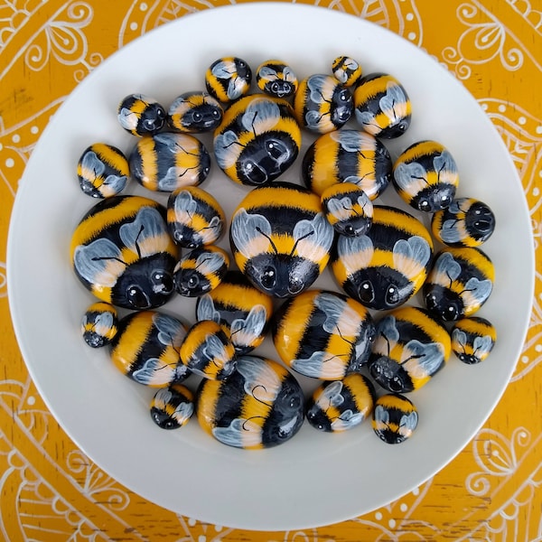 Hand Painted Stone - Etsy