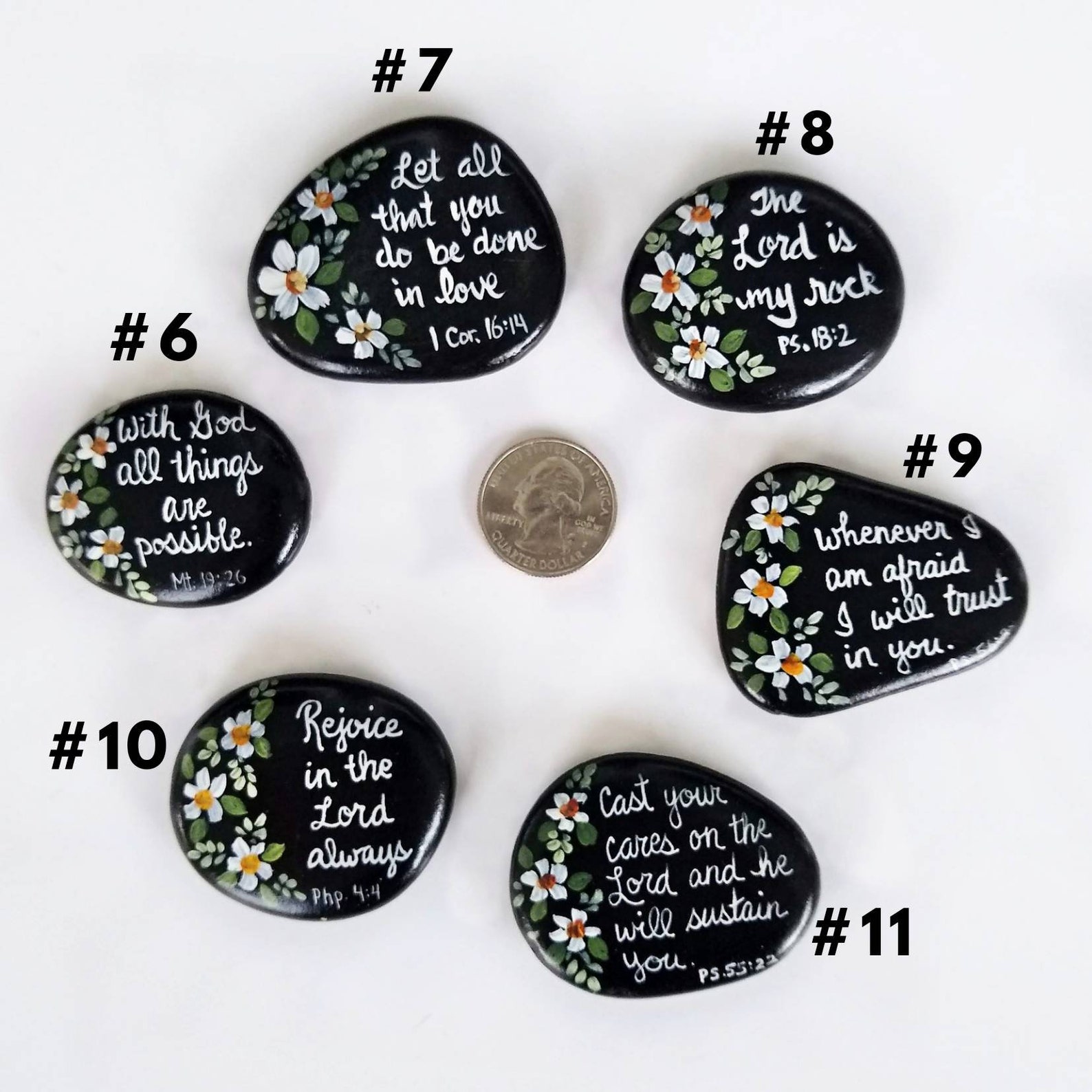 Hand Painted Scripture Rocks Pocket Pebbles Religious Bible - Etsy