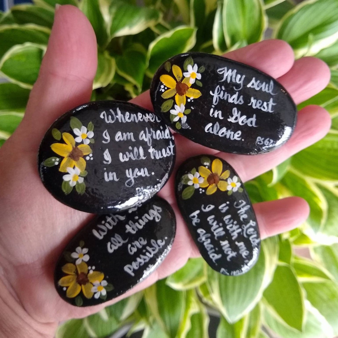 Inspirational scripture painted rocks bible verse kindness | Etsy