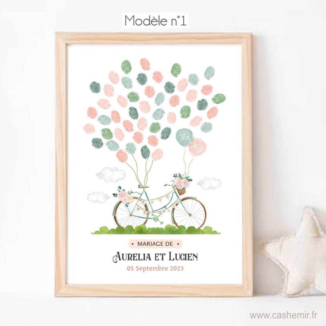 Footprint Tree Personalized Wedding, Baptism Newlyweds Cycling Original ...
