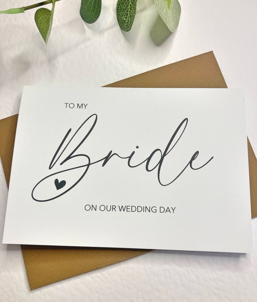 To My Bride on Our Wedding Day Card/ Bride to Be /bridesmaids Card/gift ...