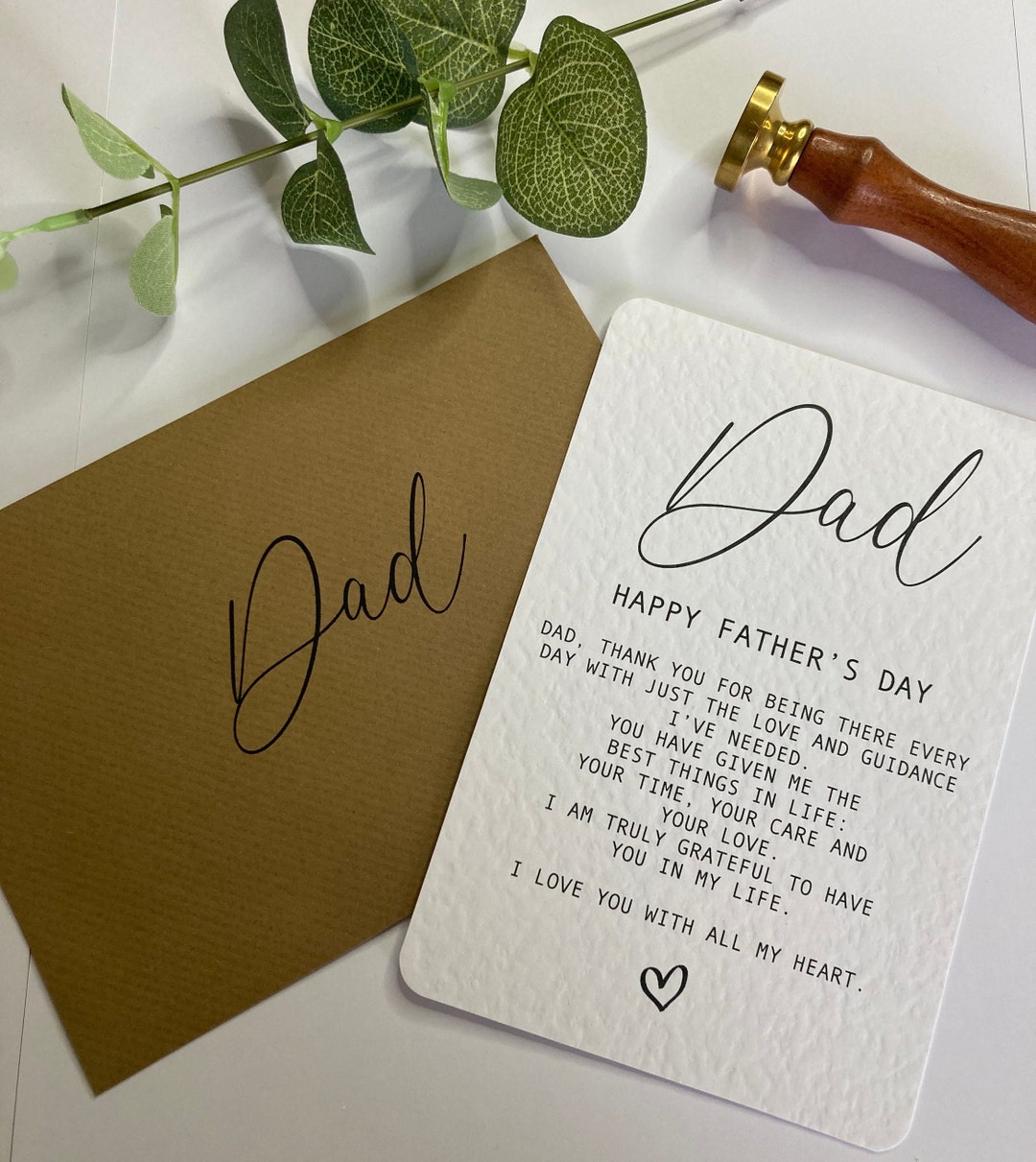 Father's Day Card, Personalised Envelope / Happy Father's Day Postcard ...
