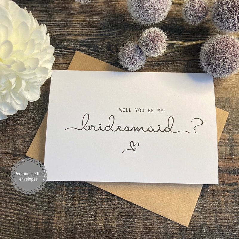 Bridesmaid Card - Etsy UK