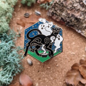 Cat-sìth 1.5" Hard Enamel Pin | Celtic Cryptids | Fantasy Creature ...