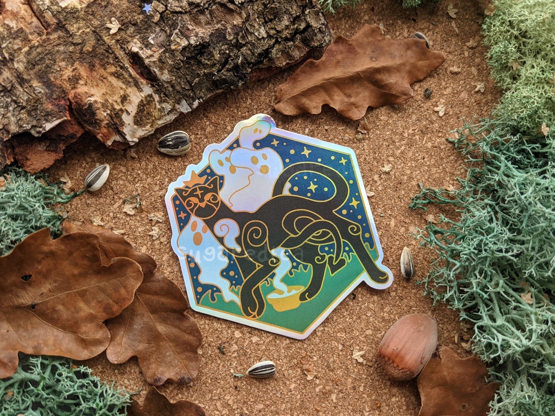 Cat-sìth Holographic 3" Inch Vinyl Sticker | Celtic Cryptids | Scottish ...