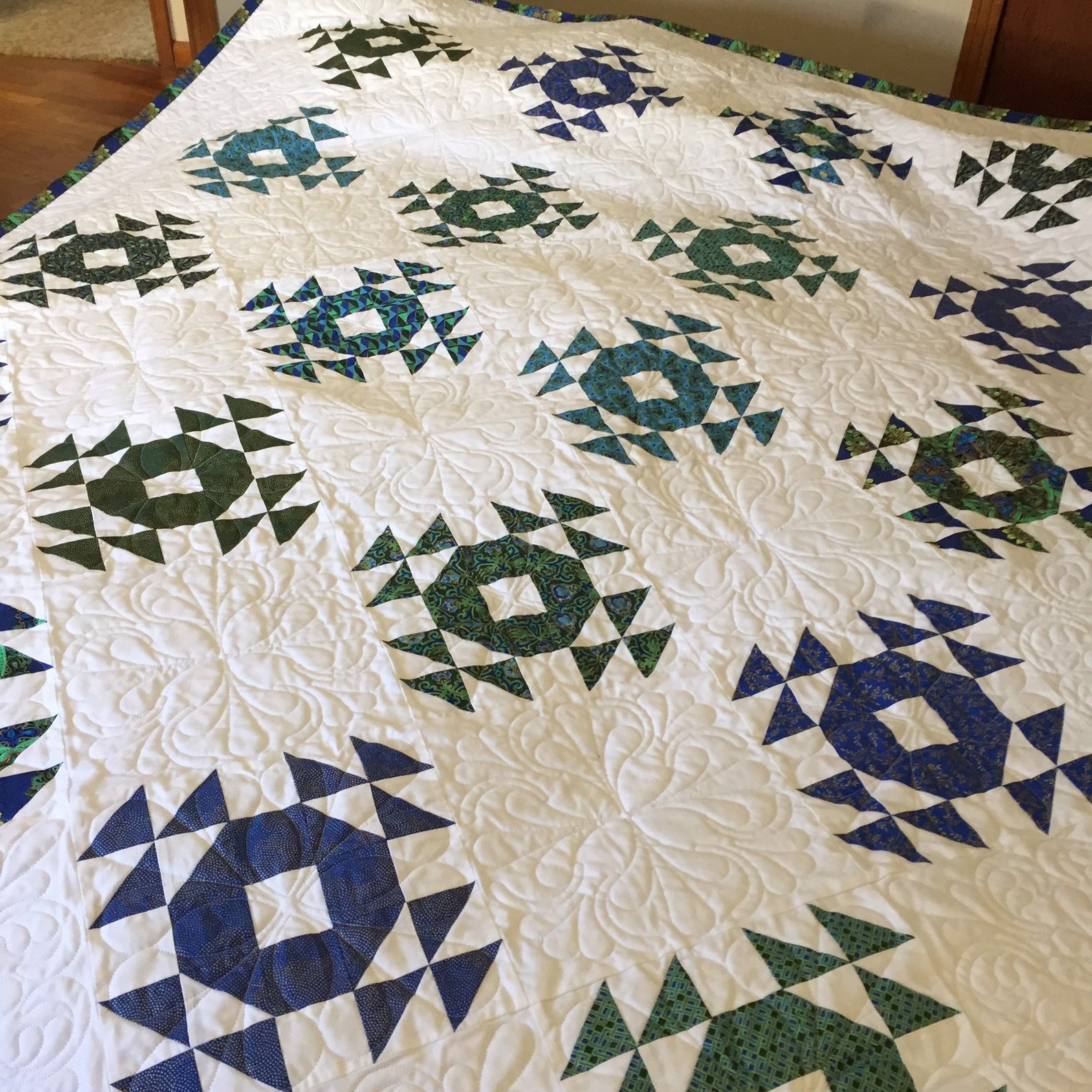 English Single Wedding Ring Quilt - Etsy
