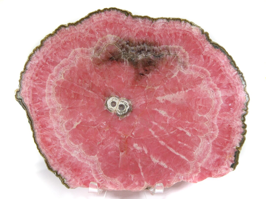 HUGE XL Rhodochrosite Stalactite Slice Specimen --mirror Polished! 7 ...