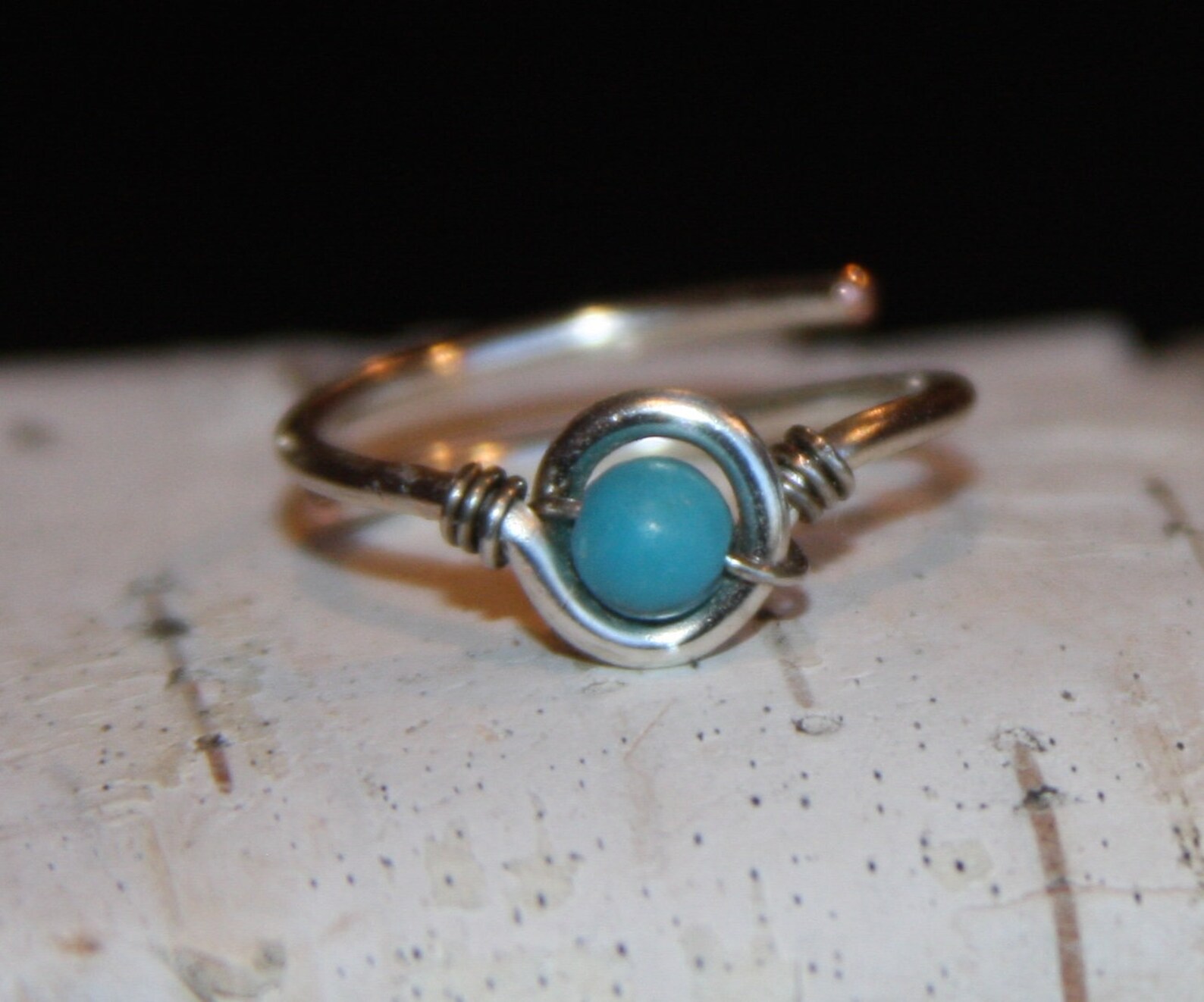 Turquoise Toe Ring, Adjustable Toe Ring, Knuckle Ring, Midi Ring ...