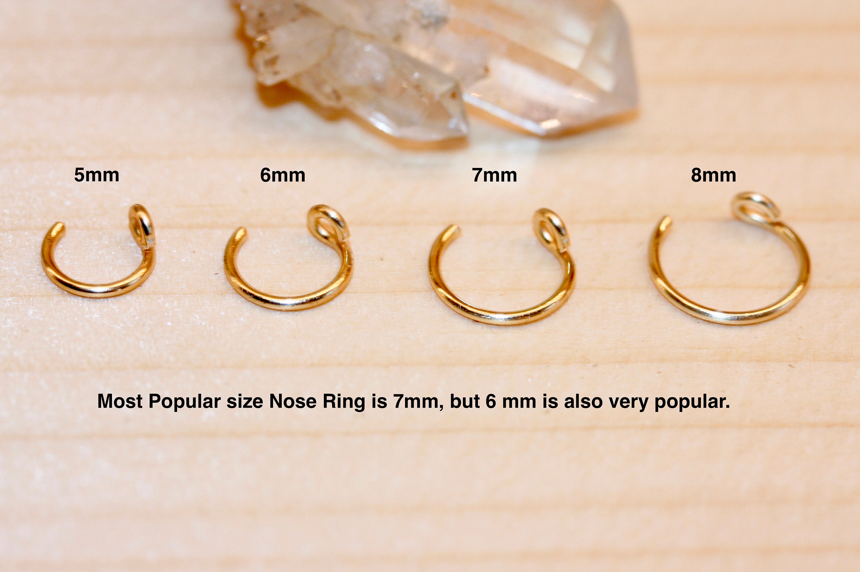 Tiny Fake Nose Ring Faux Nose Ring Hoop Nose Ring Gold - Etsy