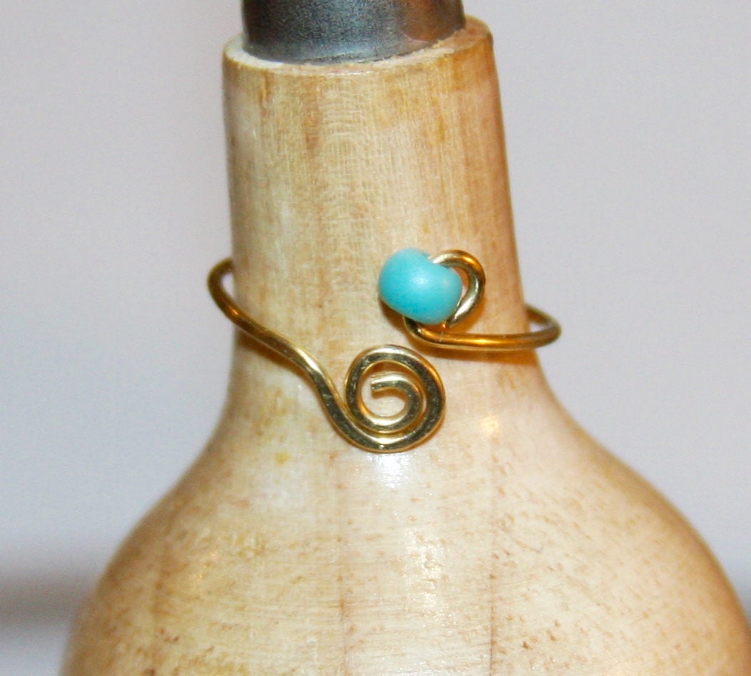 Turquoise Toe Ring, Adjustable Toe Ring, Knuckle Ring, Midi Ring ...