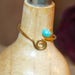 Turquoise Toe Ring, Adjustable Toe Ring, Knuckle Ring, Midi Ring ...