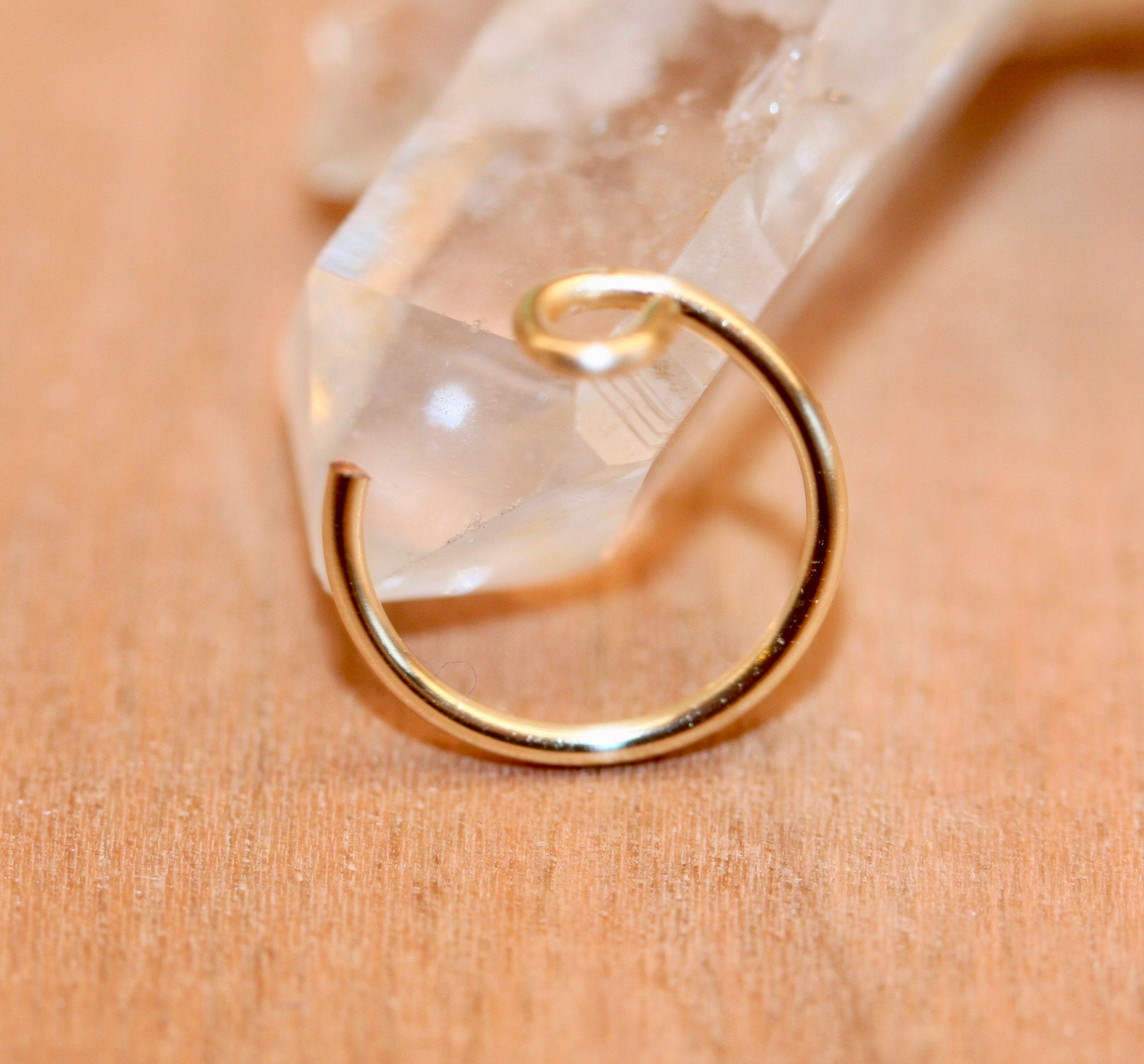 Tiny Fake Nose Ring Faux Nose Ring Hoop Nose Ring Gold - Etsy