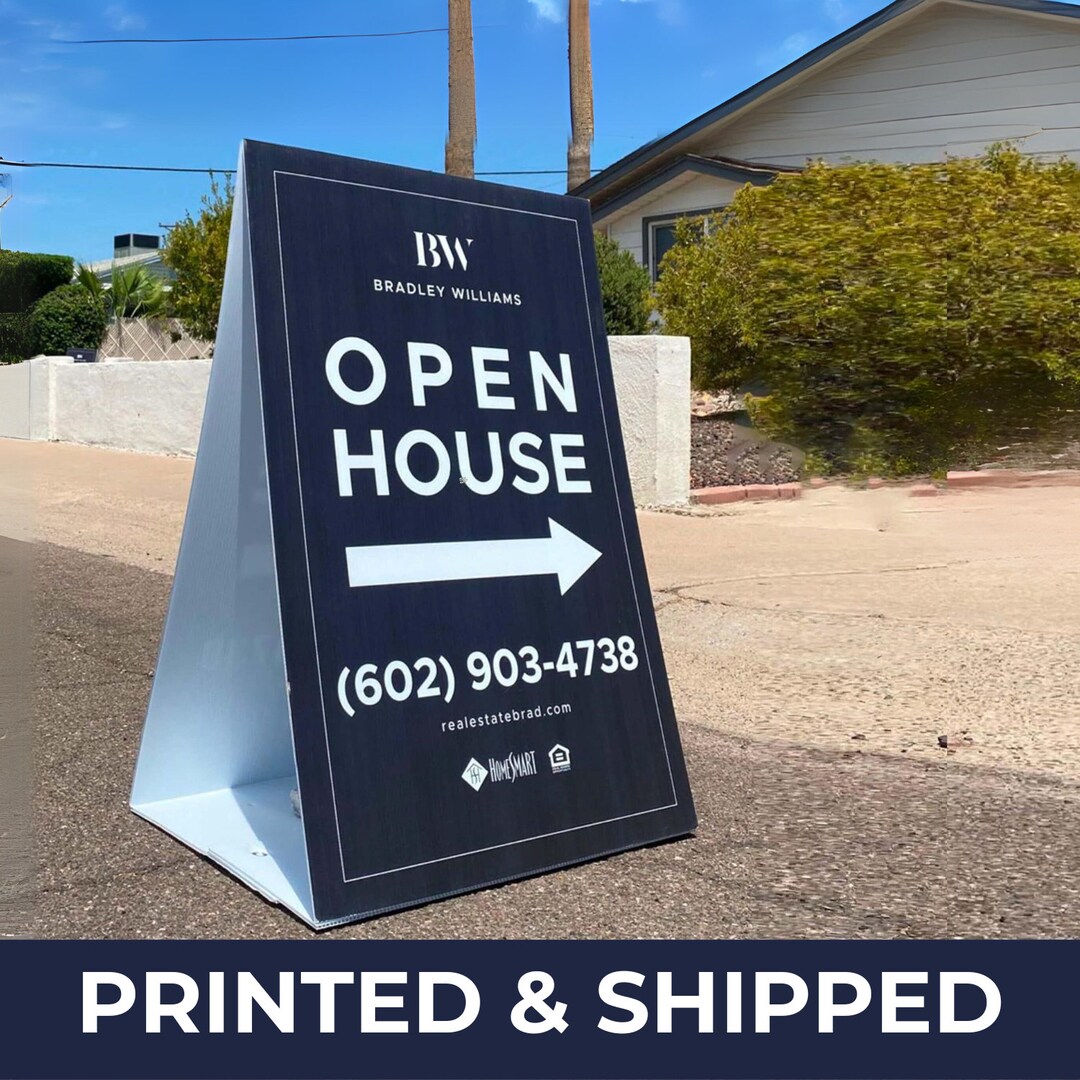 Customized Real Estate A-frame Props Realtor A-frame Sign Open House ...