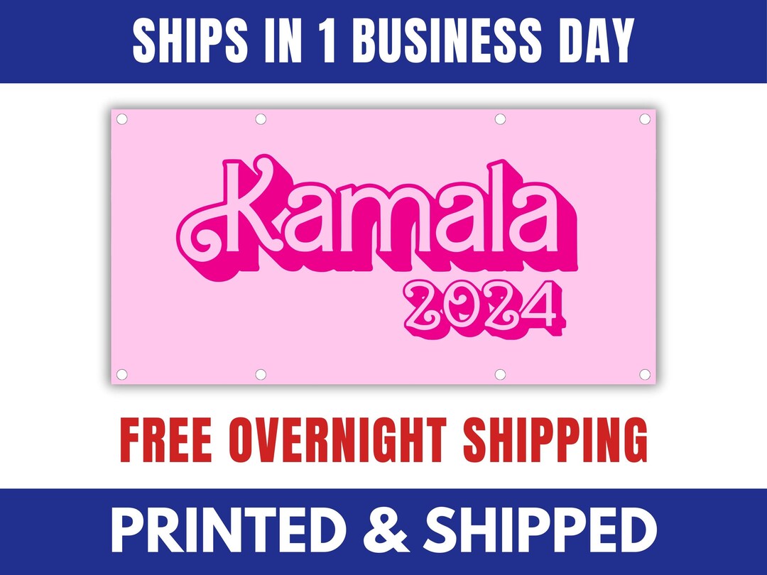 Pink Kamala Harris Banner Sign Kamala for President Vinyl Banner Kamala ...